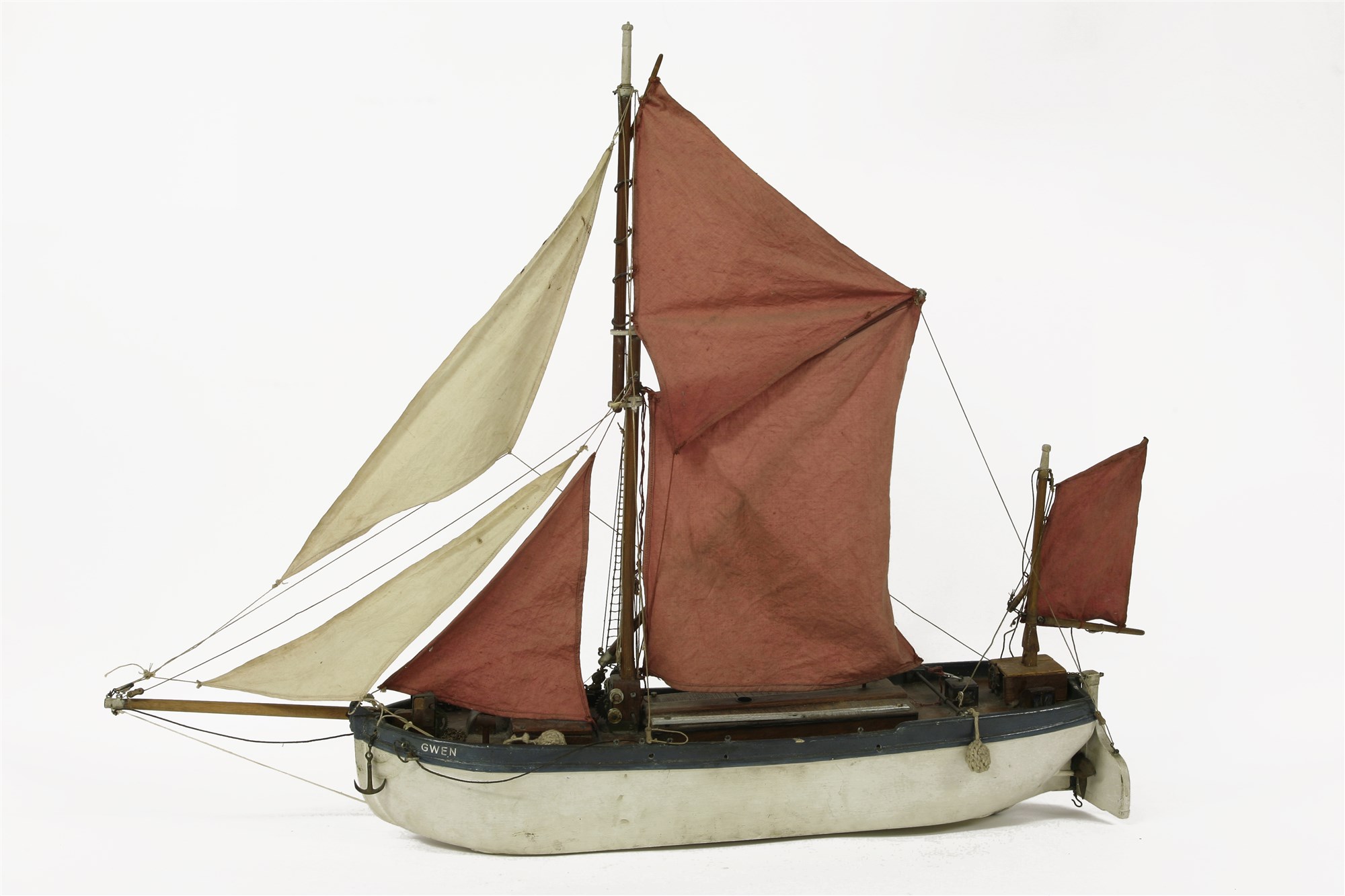 Lot 317 - A clockwork model of a Thames barge named
