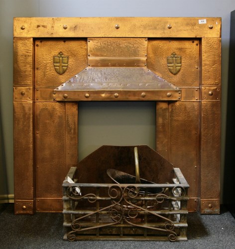 Lot 416 - A copper fire surround