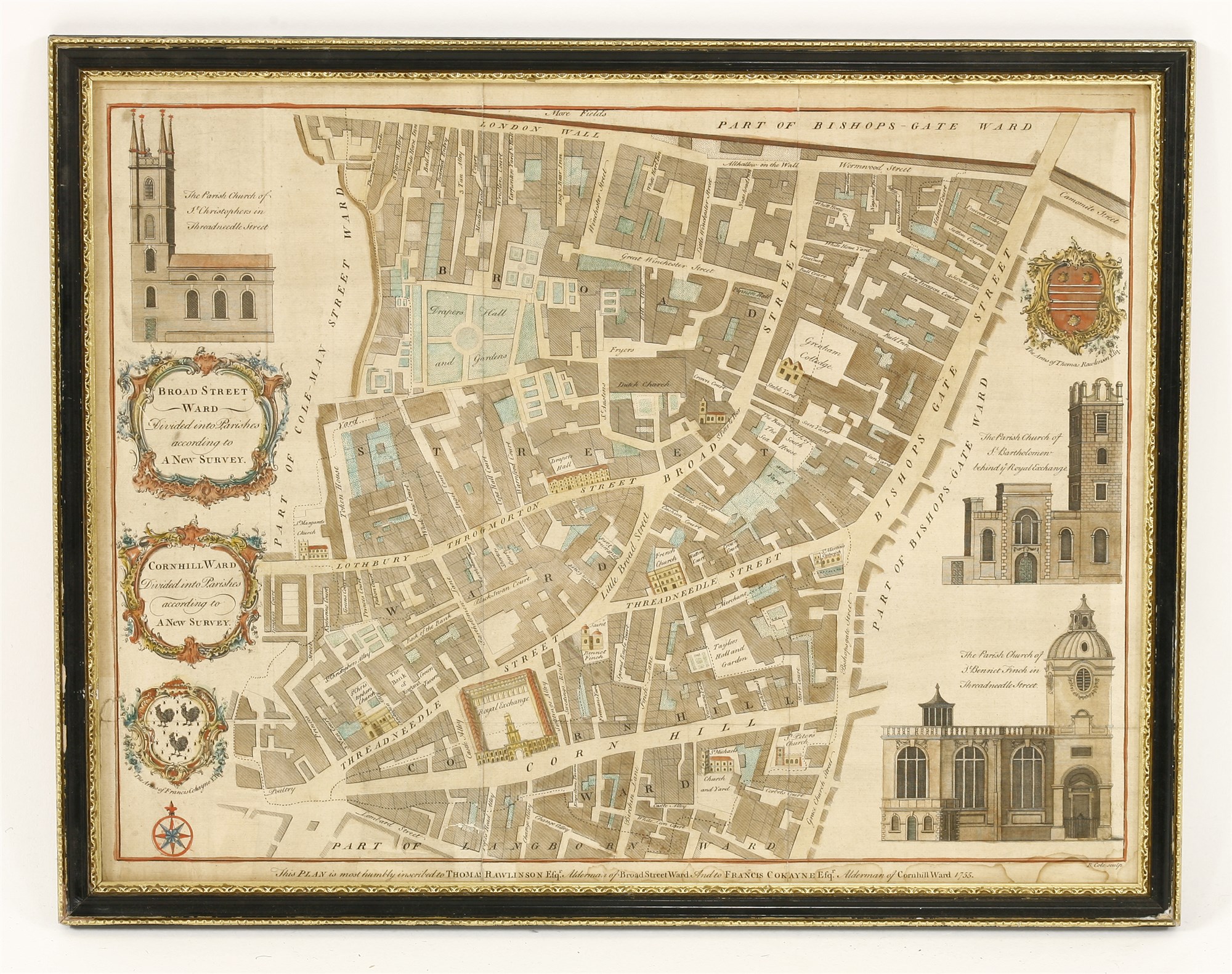 Lot 5 - Benjamin Cole A CITY OF LONDON WARD MAP OF