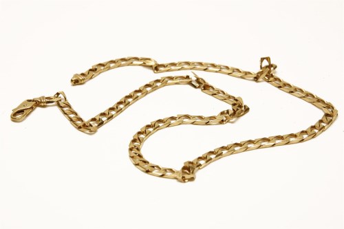 Lot 65 - A gold filed curb link chain