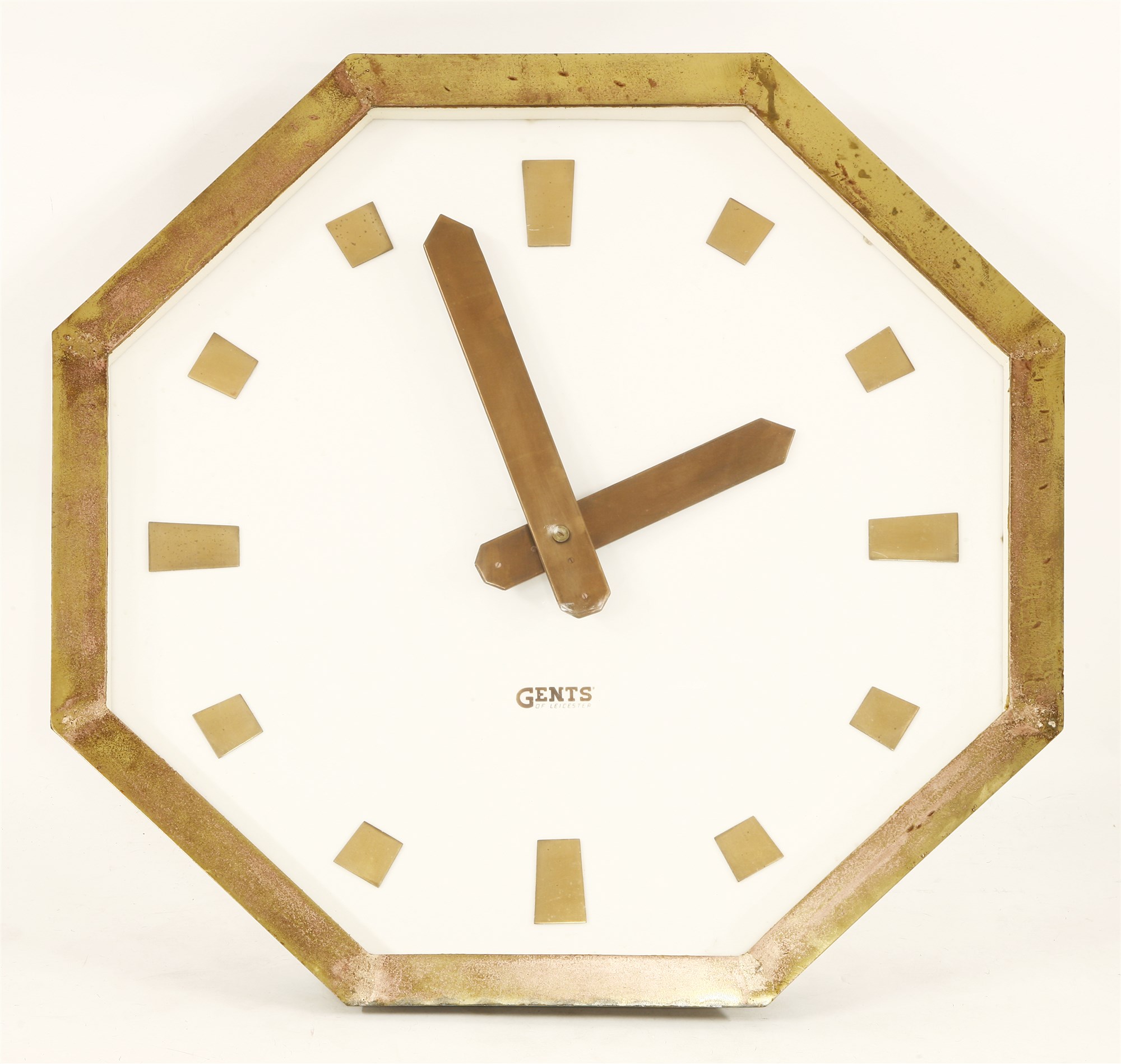 Lot 212 - A giant octagonal turret clock by Gents' of