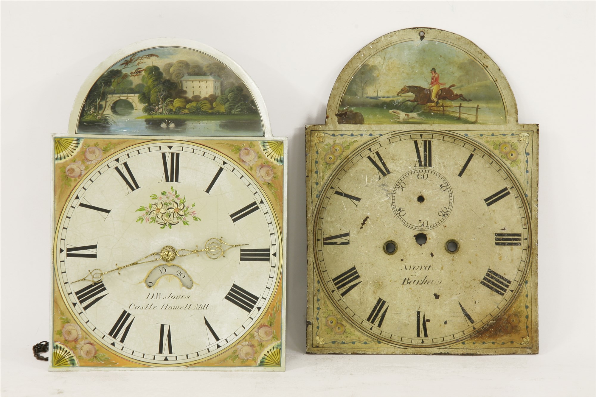 Lot 171 - An 18th century 30 hour clock movement and a