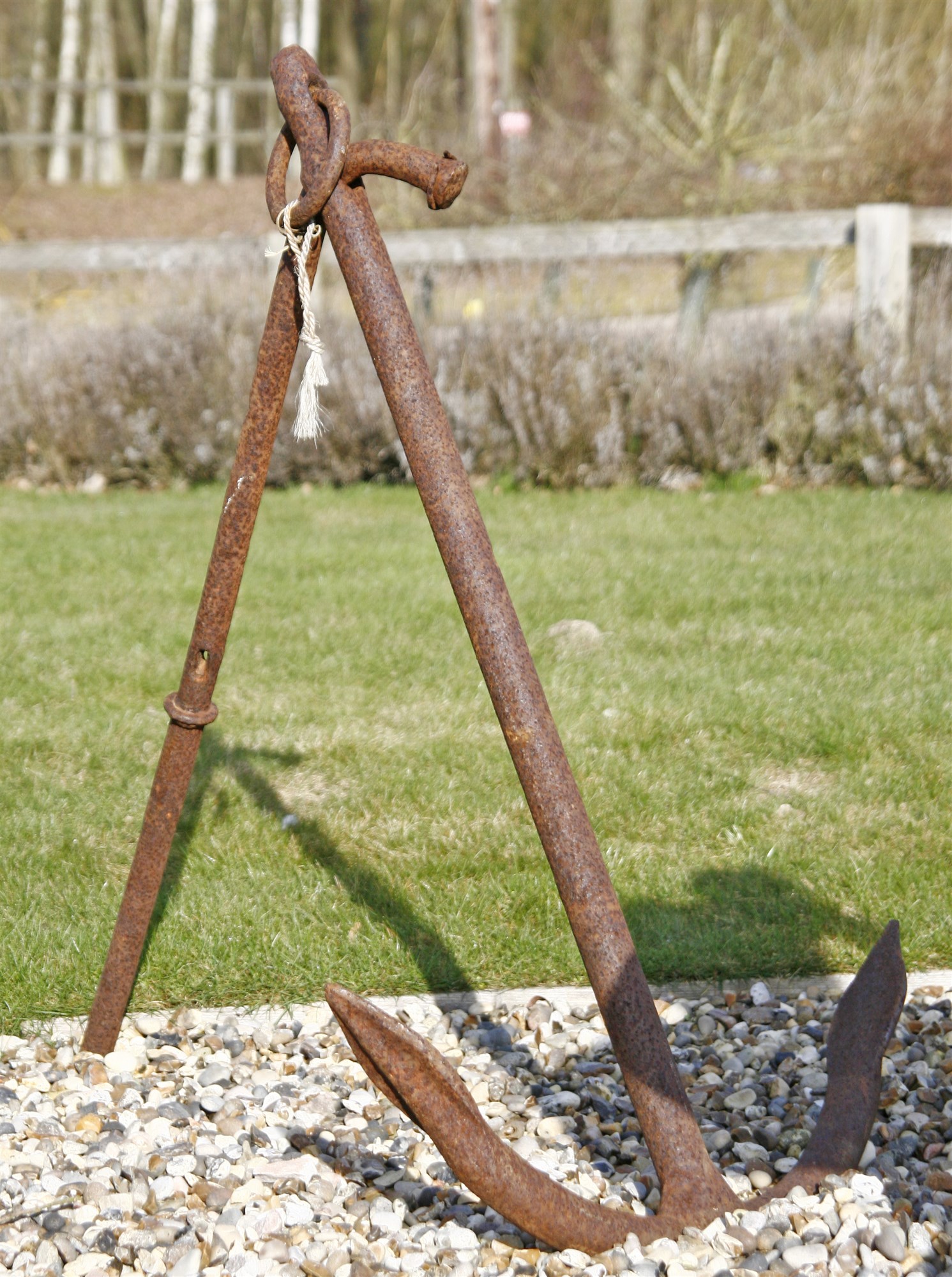 Lot 1097 - A large admiralty pattern anchor