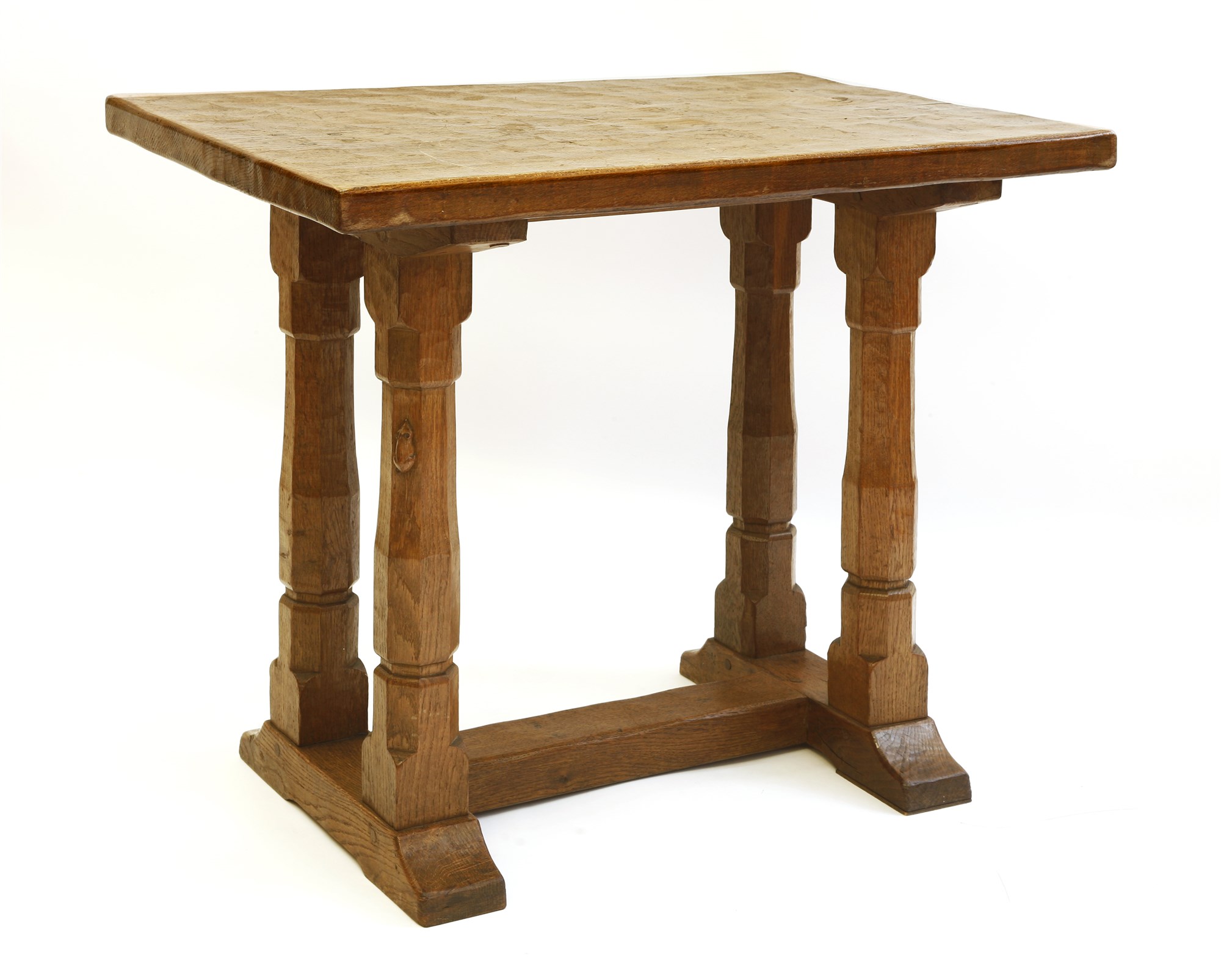 Lot 185 - A Robert 'Mouseman' Thompson oak side table
