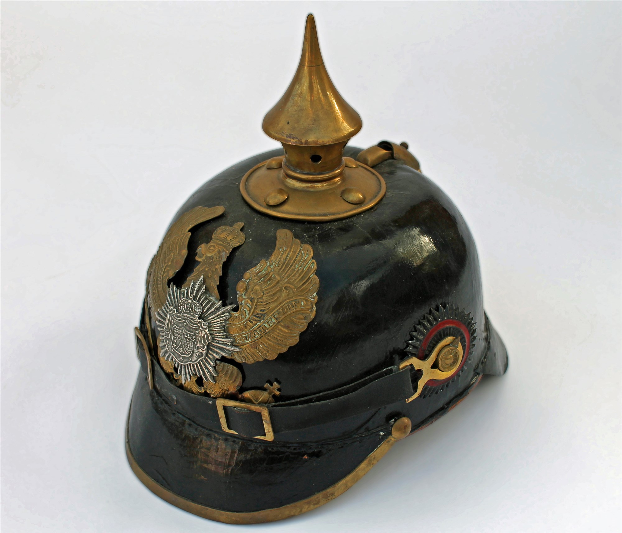 Lot 131 - A PRUSSIAN PICKELHAUBE HELMET