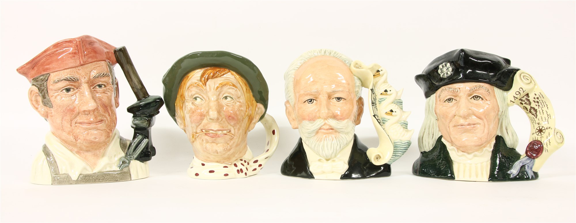 Lot 191 - Four large Royal Doulton character jugs