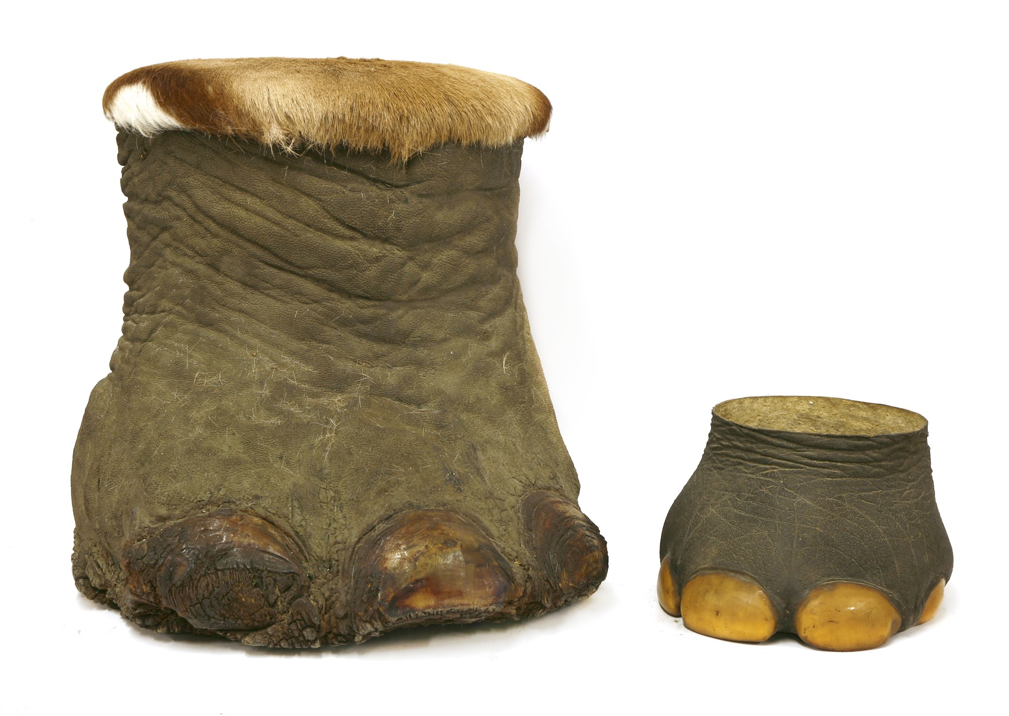Lot 946 An elephant foot stool