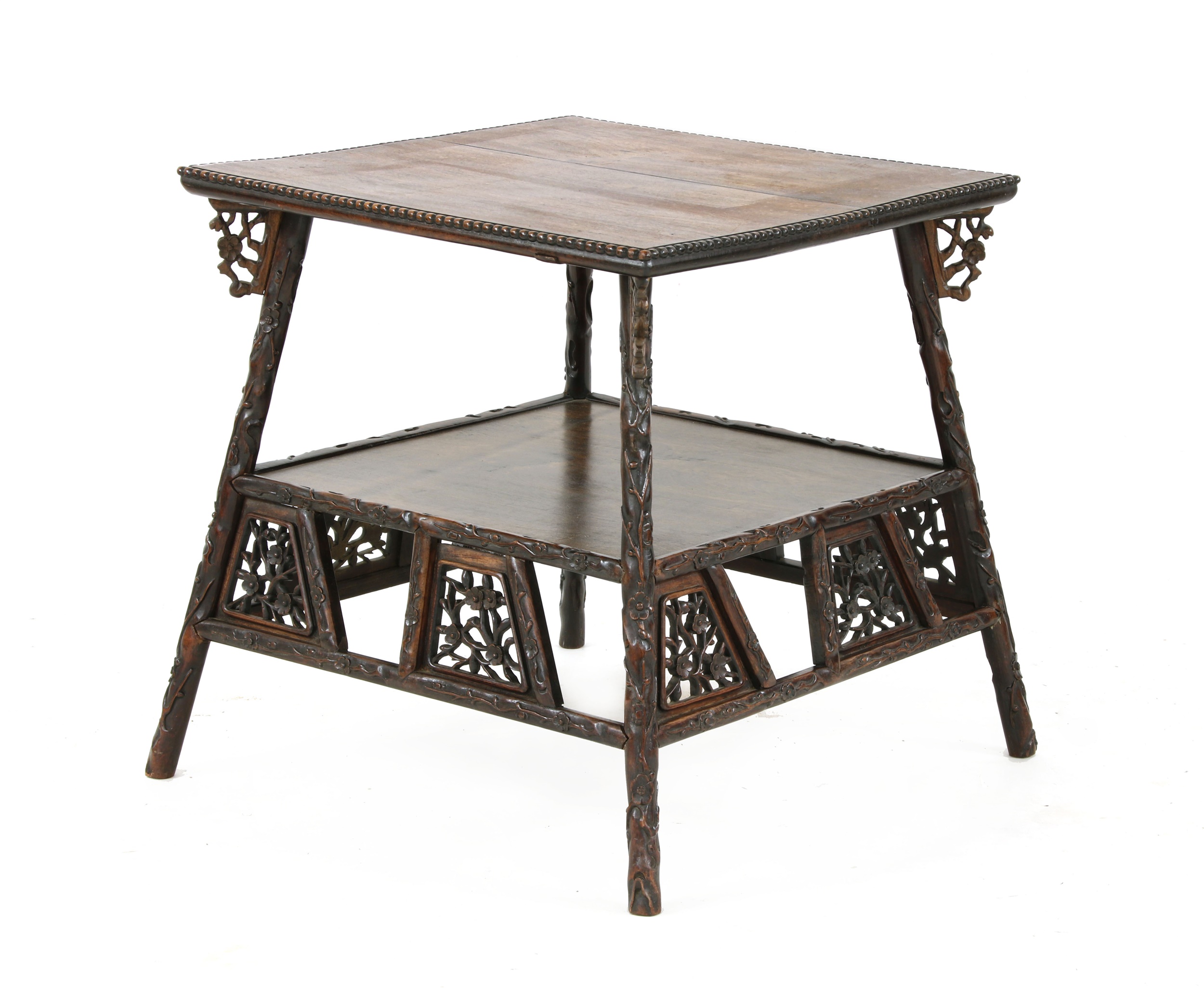 Lot 328 - A Chinese two-tier side table