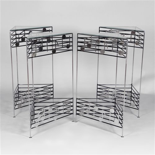 Lot 333 - A set of four corner stands