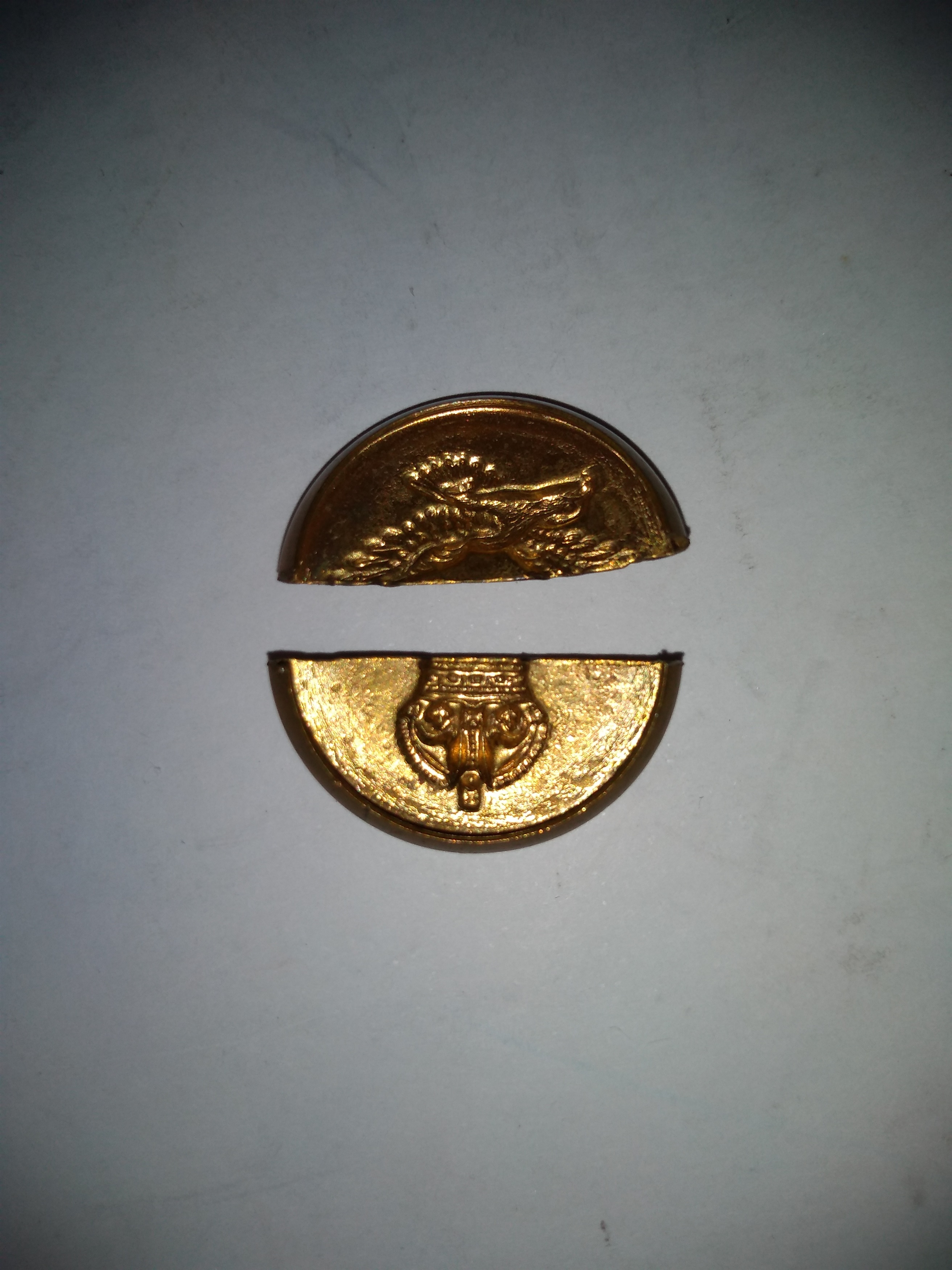 Lot 168 - Two military POW Escape buttons and an RAF