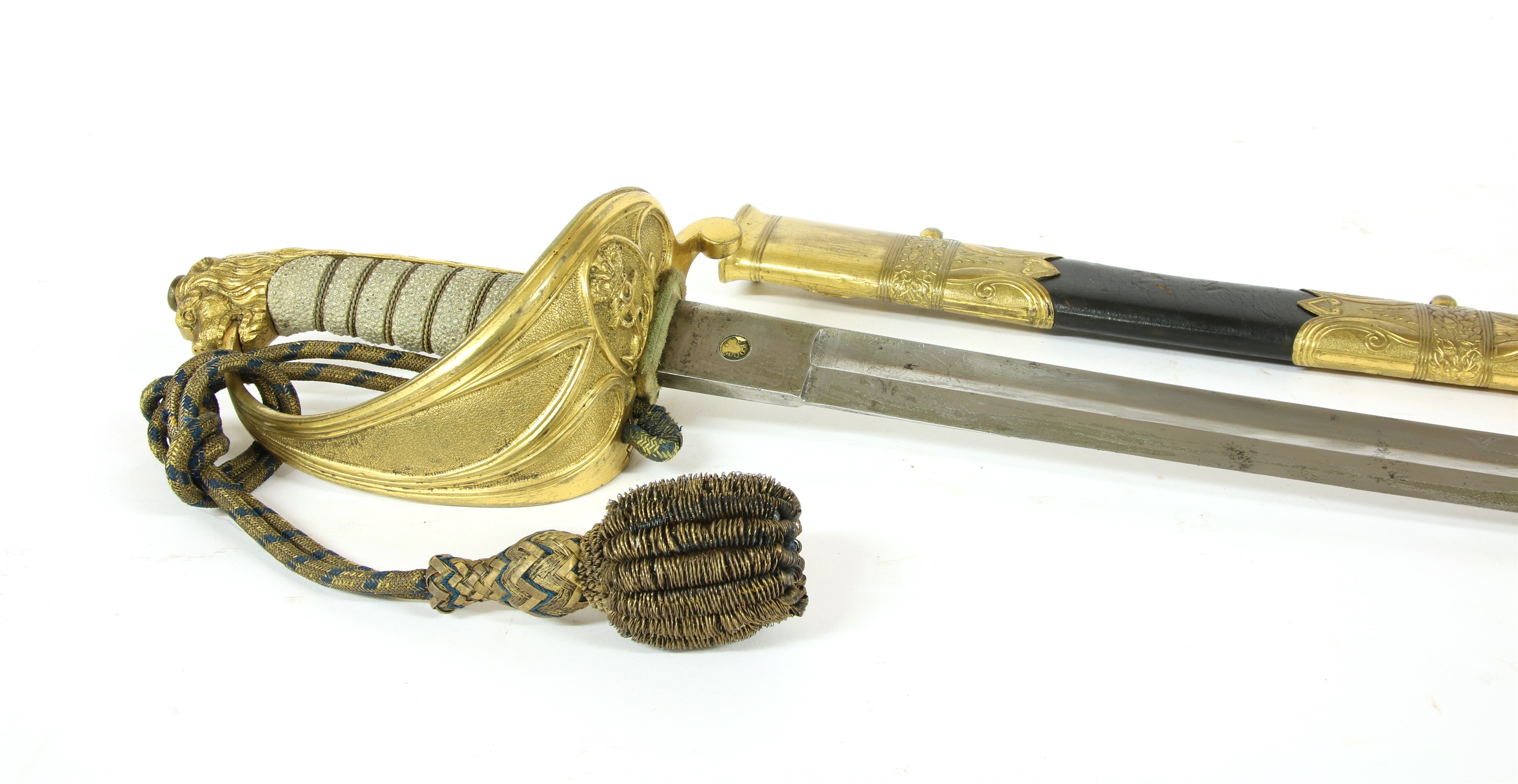 Lot 156 - A Royal Navy Flag Officer's dress sword and