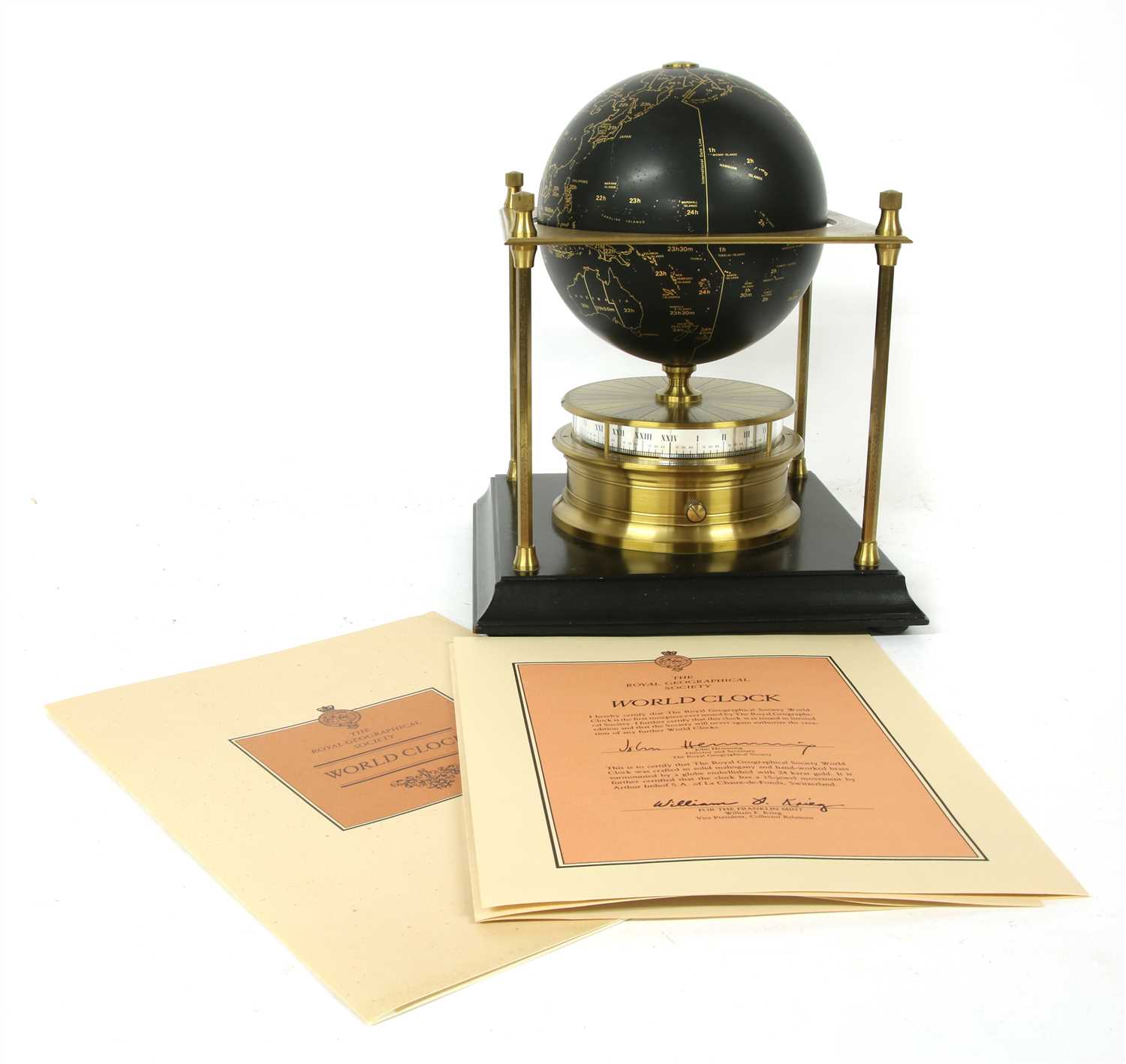 Lot 234 - The Royal Geographical Society World Clock,