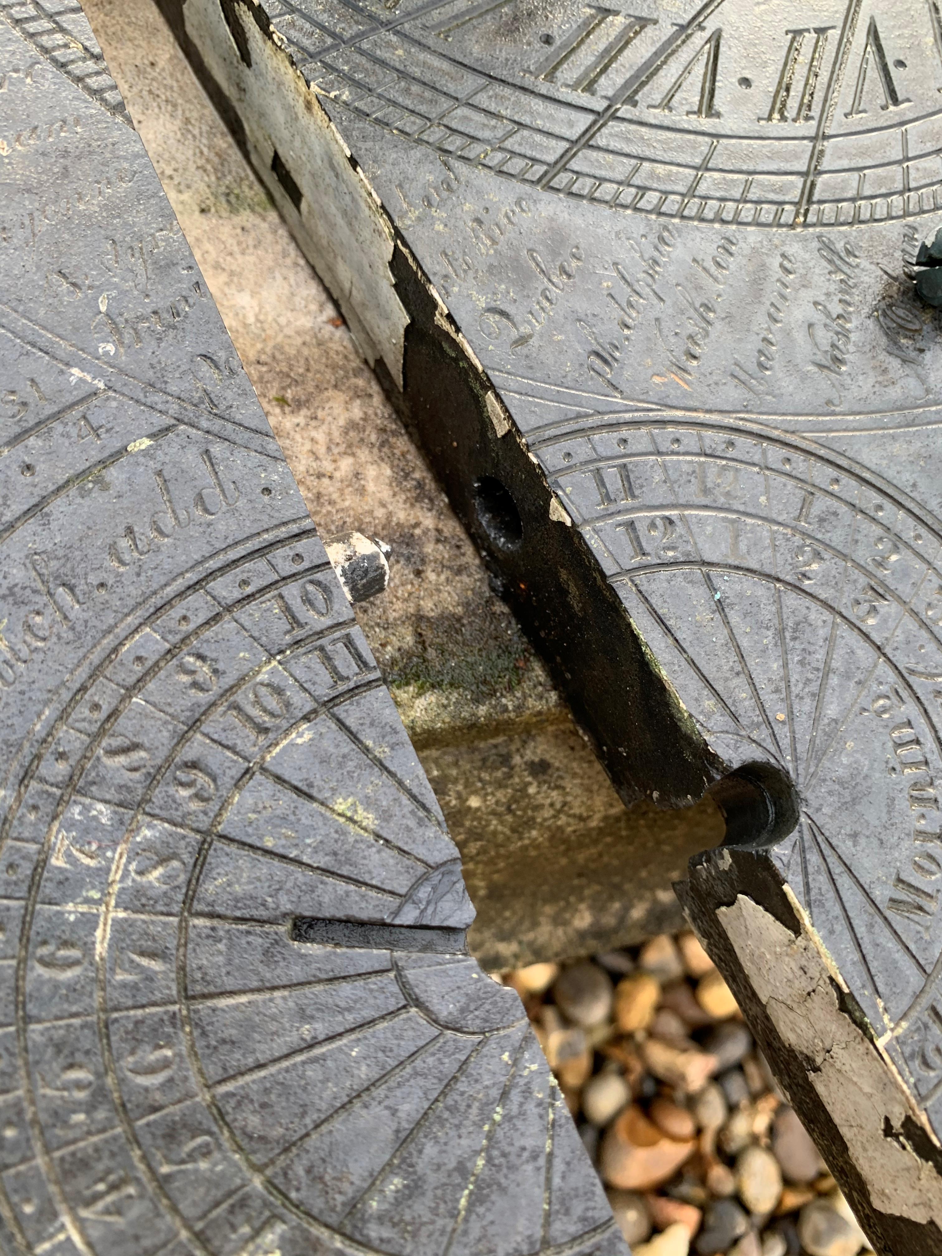 Lot 945 - A rare circular slate sundial by Richard