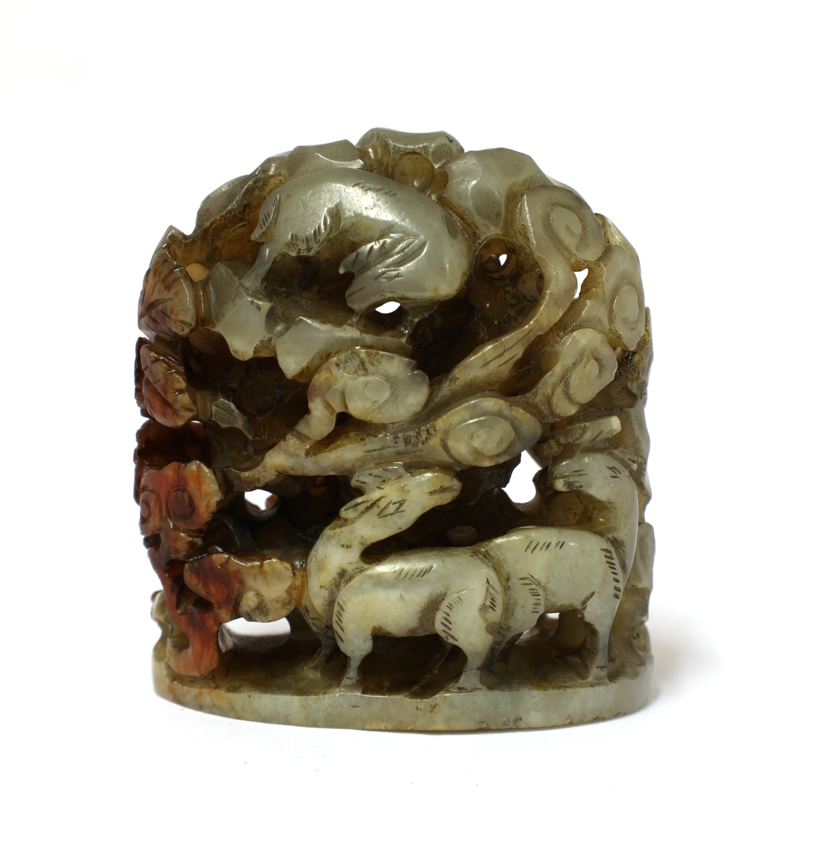 Lot 201 - A Chinese jade cap finial,