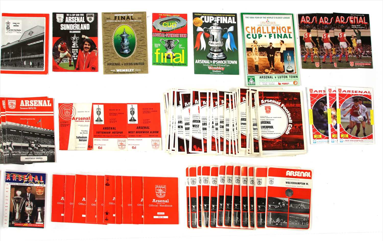 Lot 65 - A collection of Arsenal matchday programmes