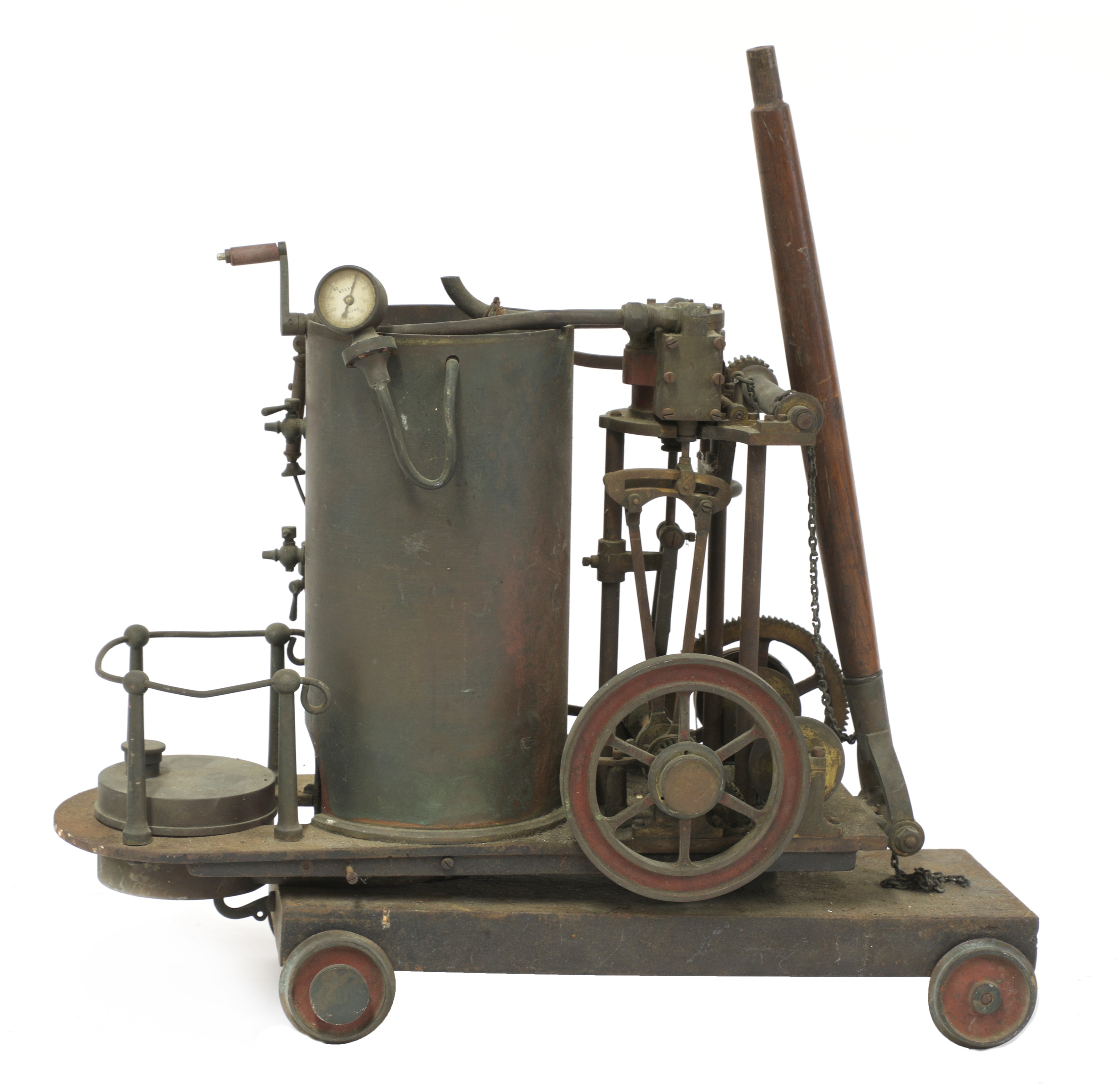 Lot 106 - A live steam scale model crane,