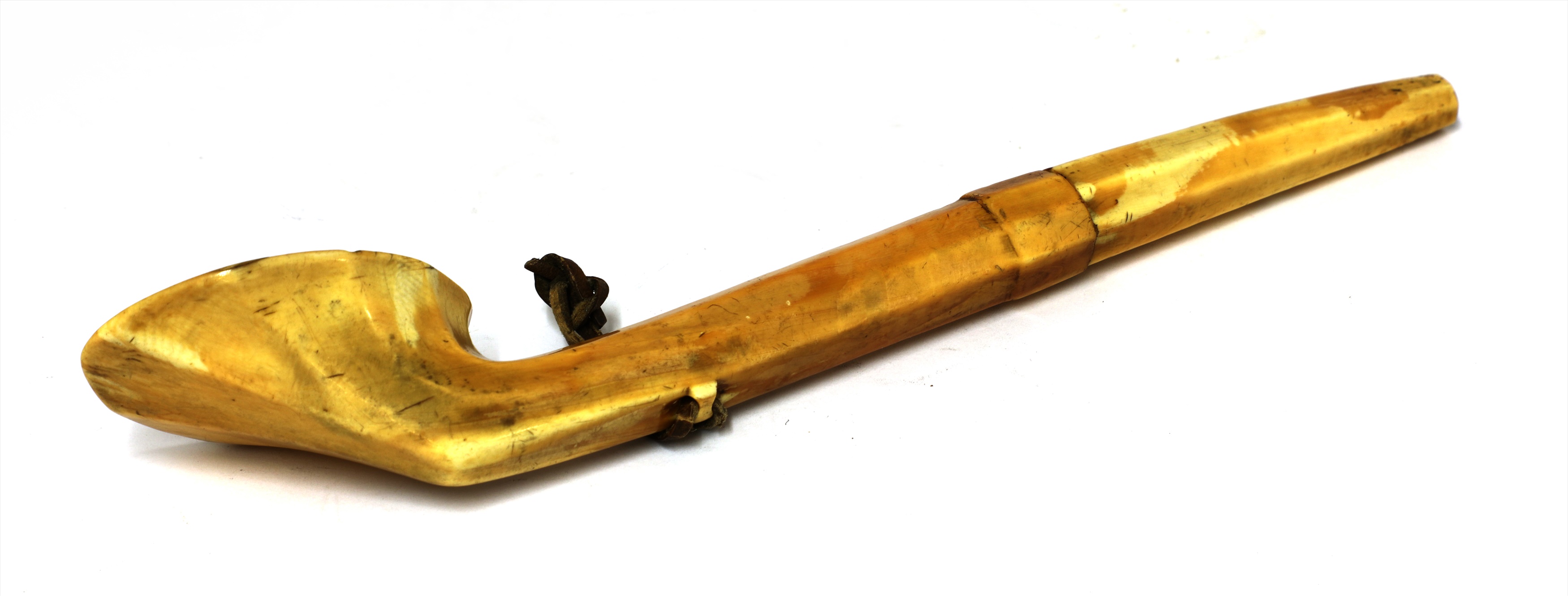 Lot 179 - A rare mammoth ivory pipe,
