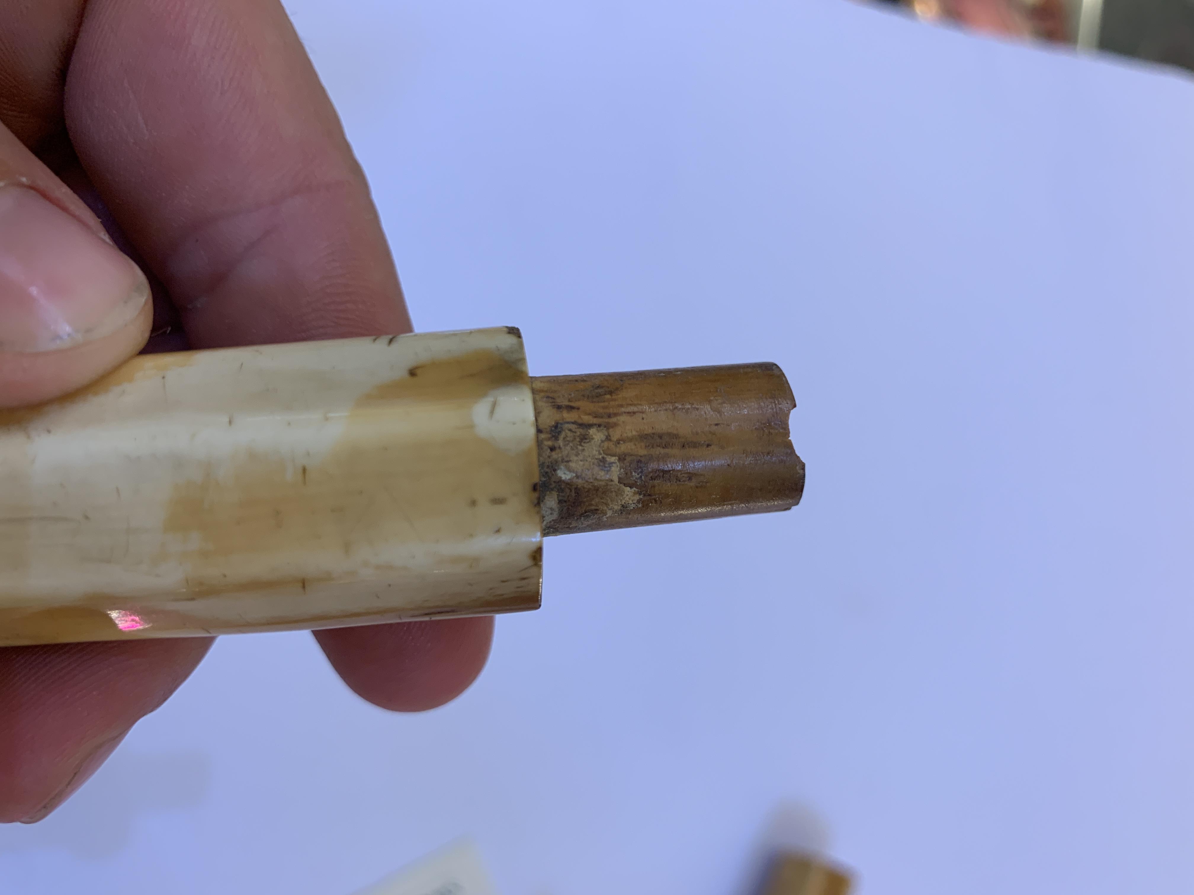 Lot 179 - A rare mammoth ivory pipe,