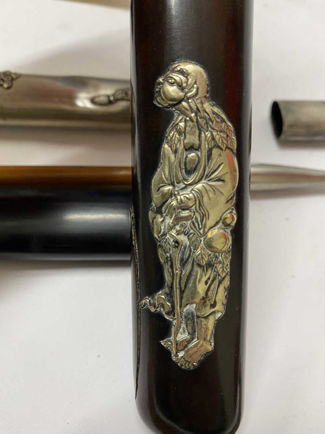 Lot 34 - Two Japanese kiseruzutsu with kiseru,