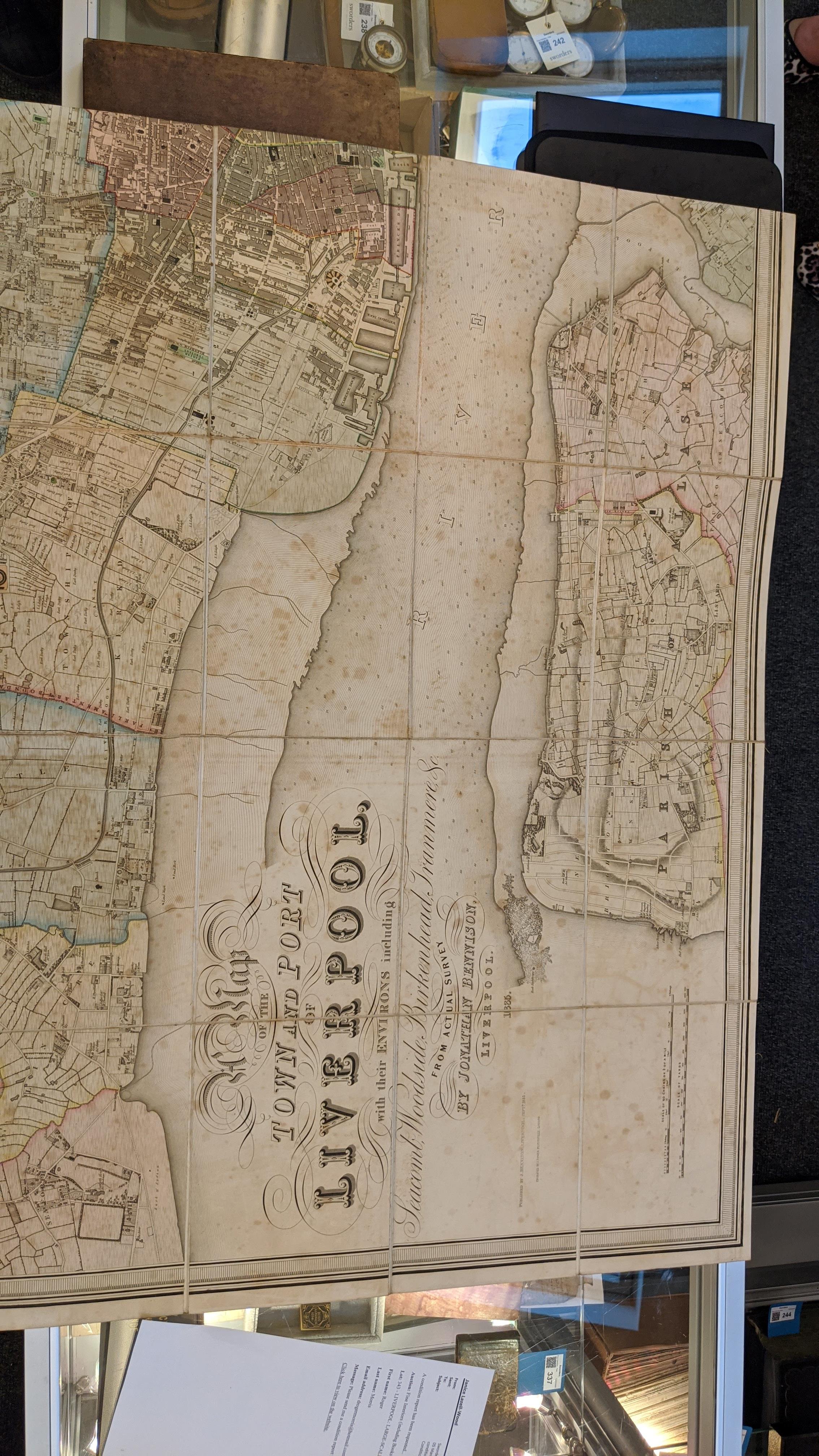 Lot 1 - LIVERPOOL: LARGE-SCALE MAP: BENNISON, Jonathan: