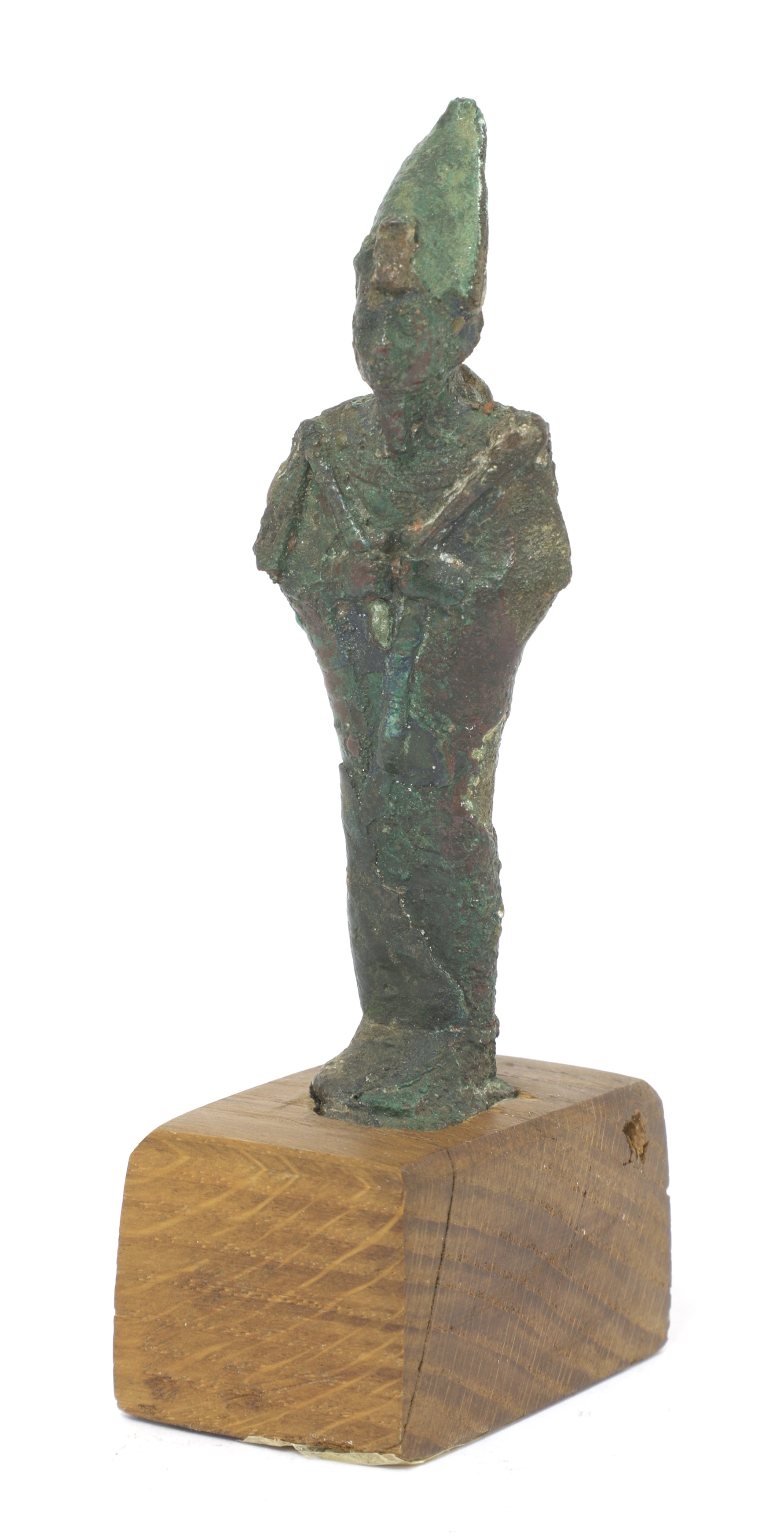 Lot 552 - An ancient Egyptian bronze figure of Osiris,