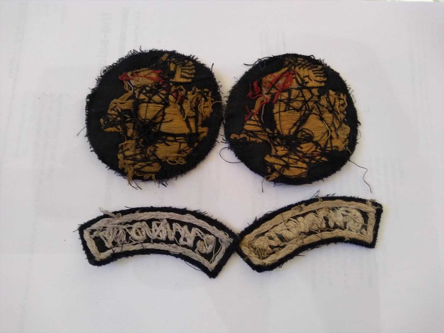 Lot 143 - A World War II Chindits patches,
