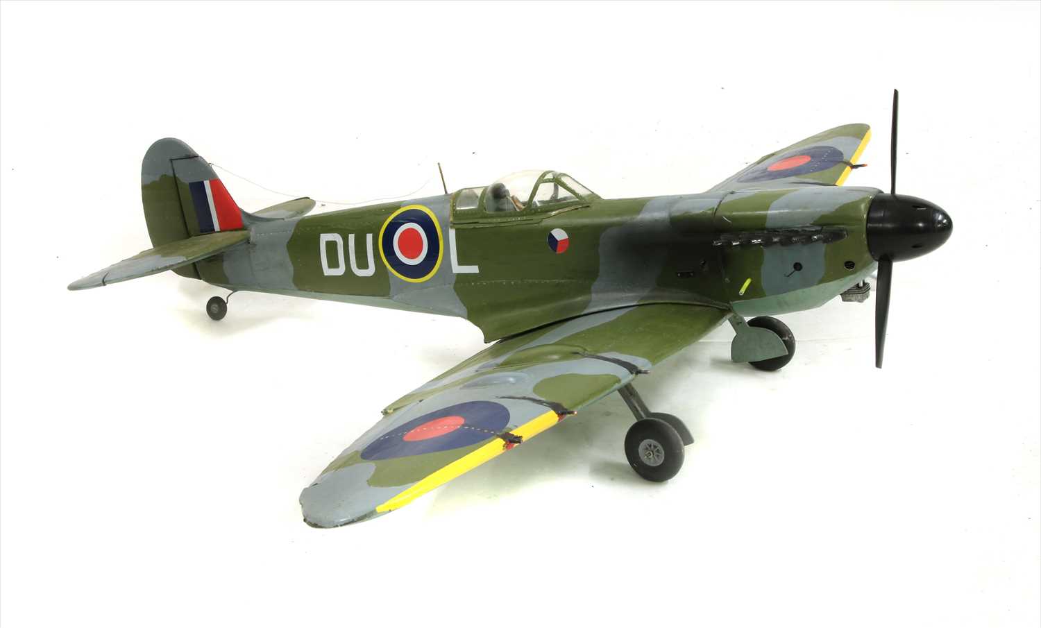 A radio controlled model spitfire | Barnebys