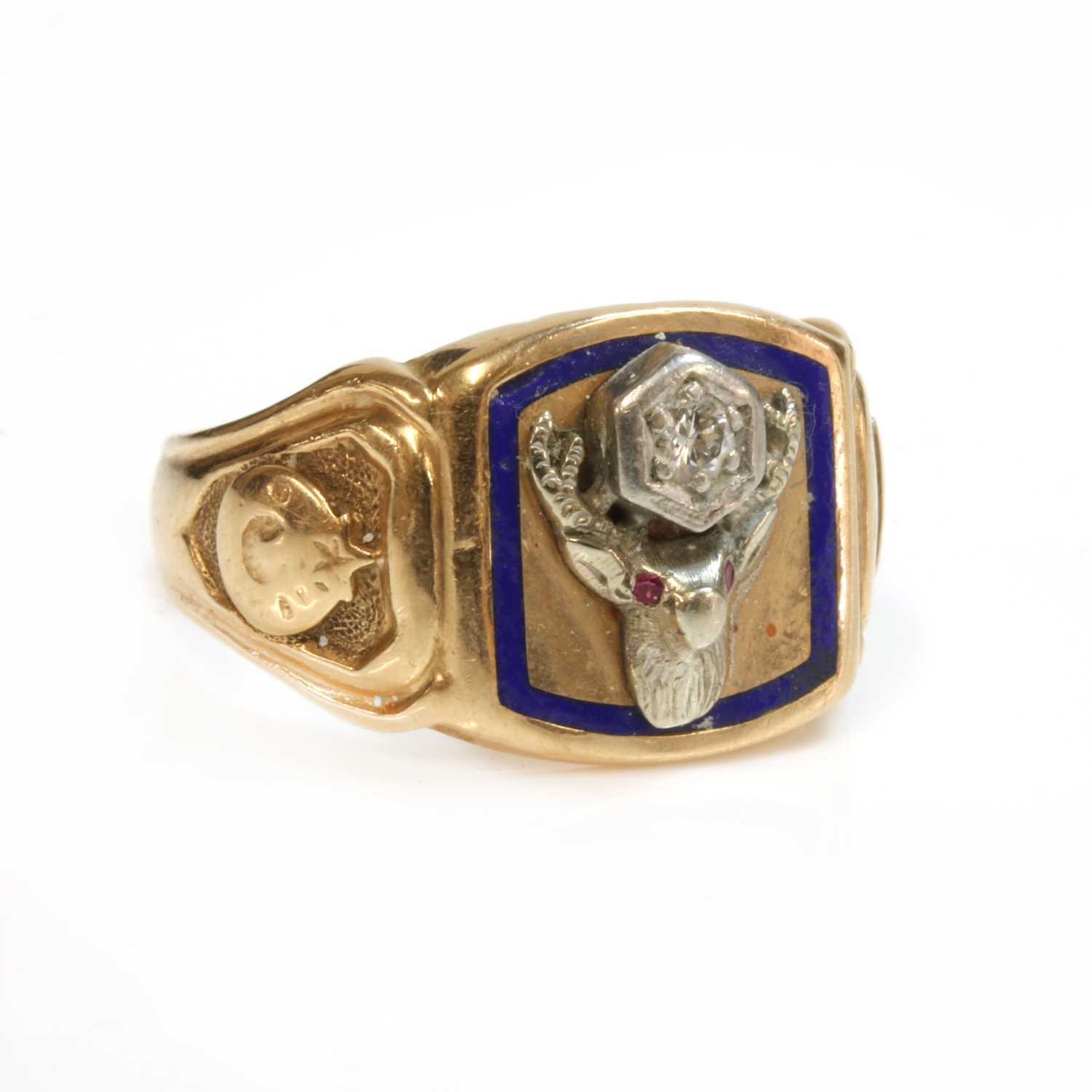 Lot 493 - An American masonic two colour gold and