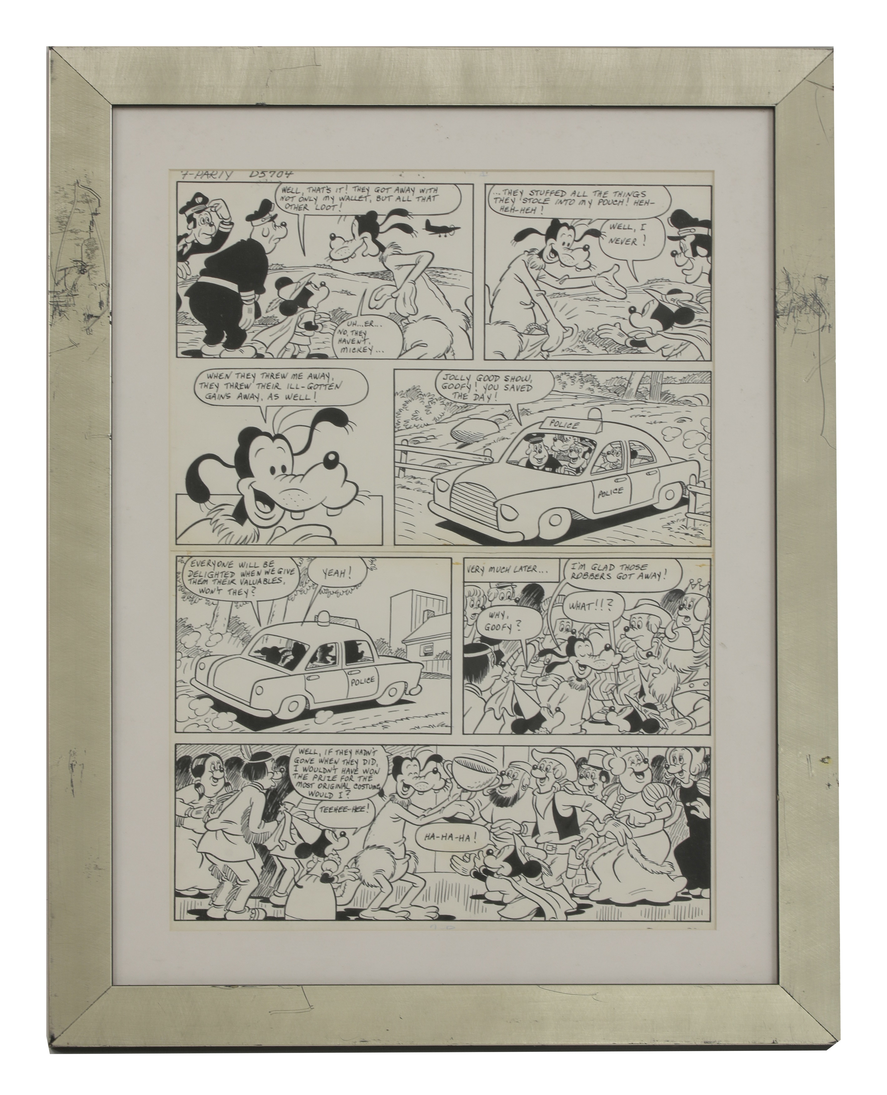 Lot 204 - Seven Walt Disney storyboards,