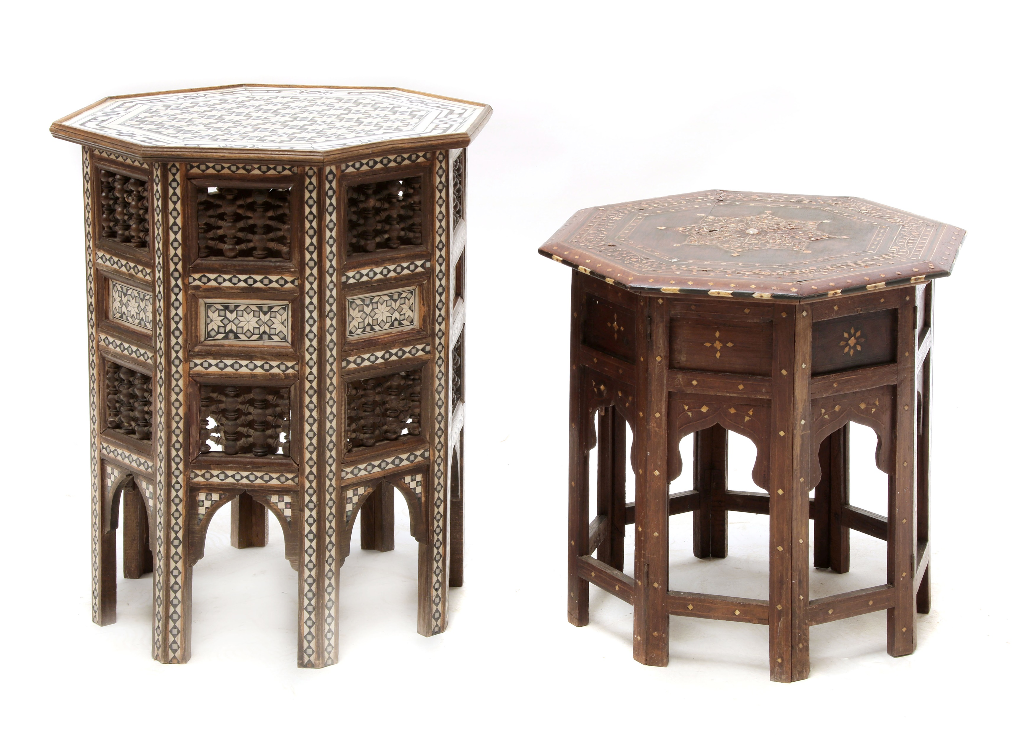 Lot 201 - An Eastern octagonal low table,