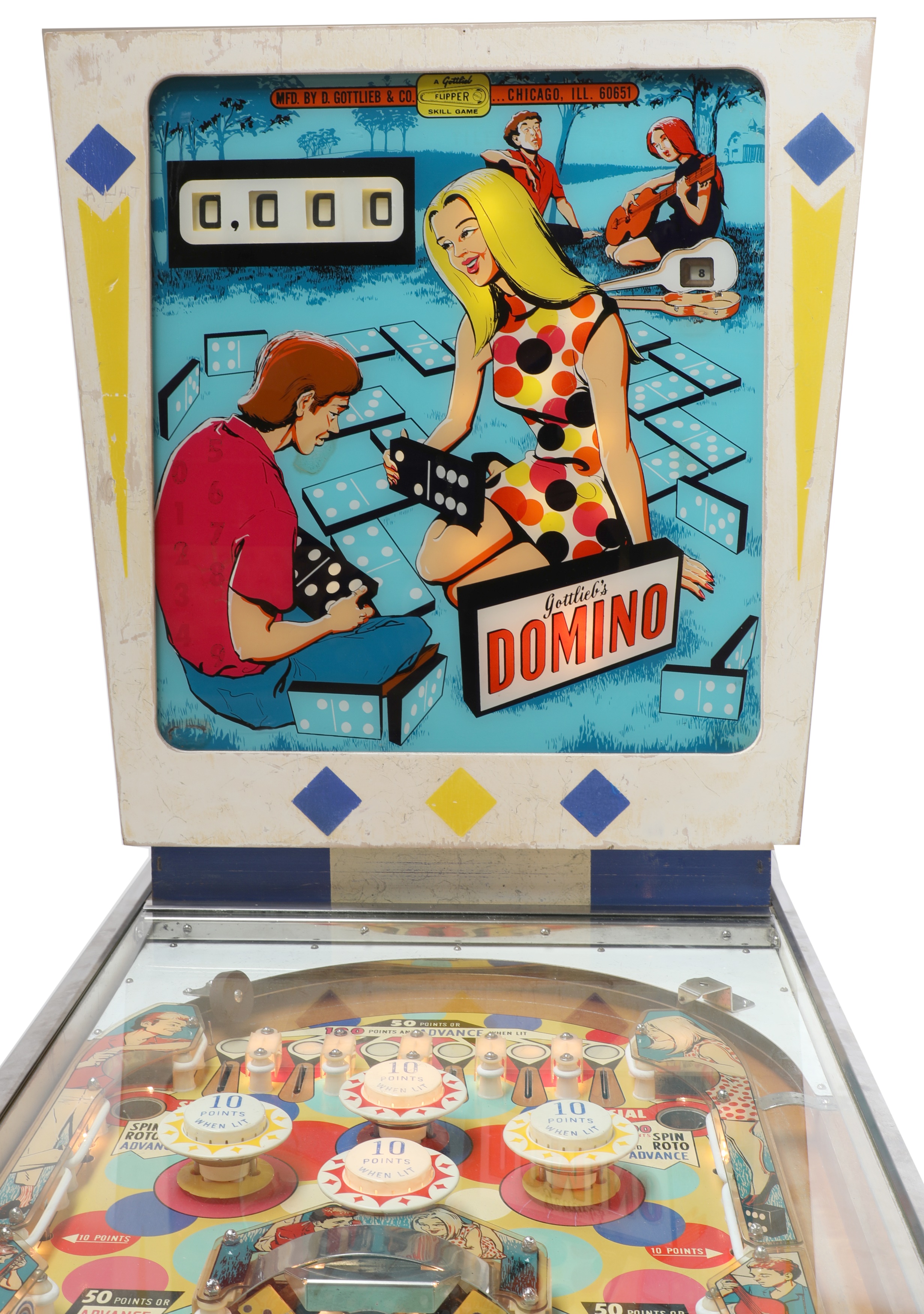 Lot 117 - A Gottlieb's 'Domino' pinball machine,
