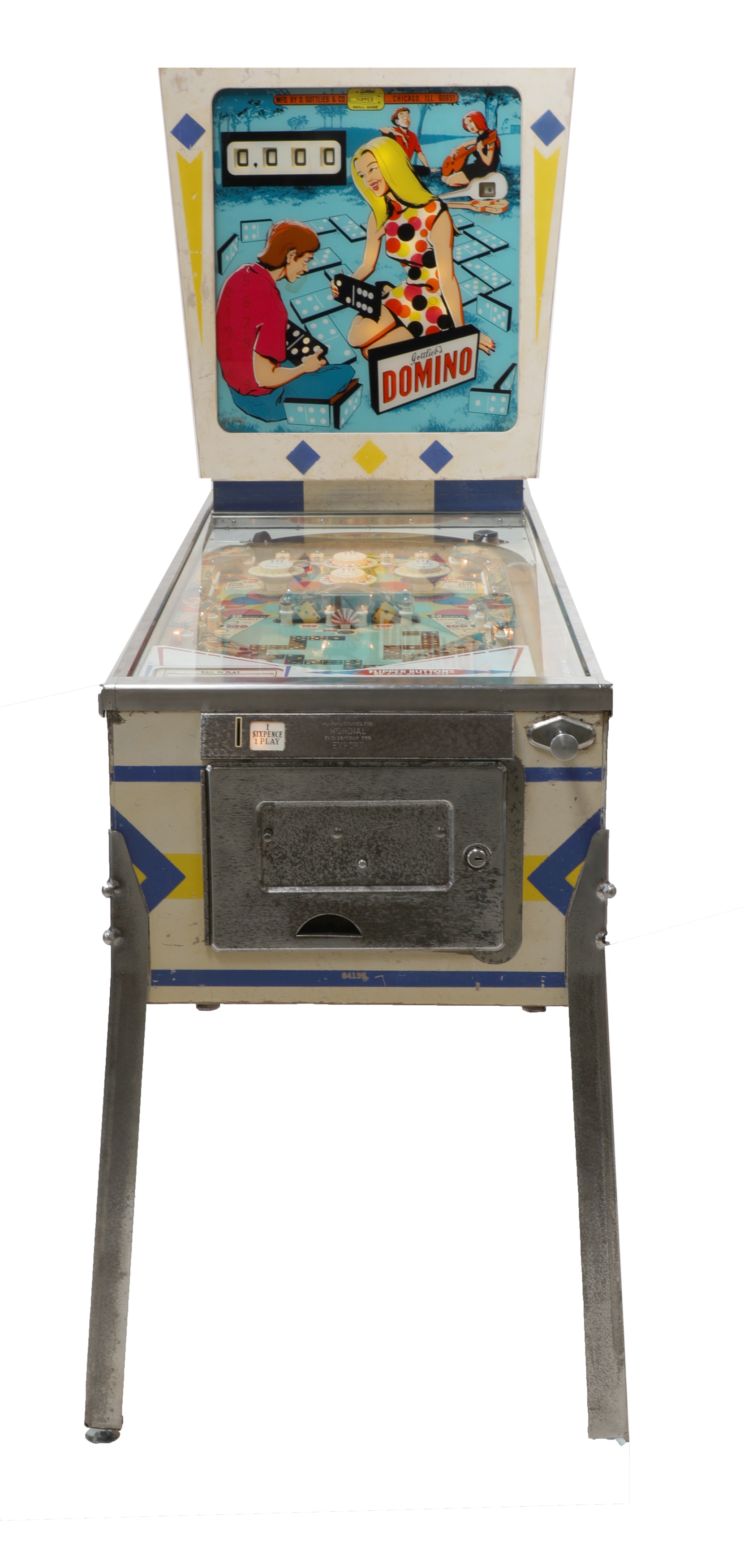 Lot 117 - A Gottlieb's 'Domino' pinball machine,