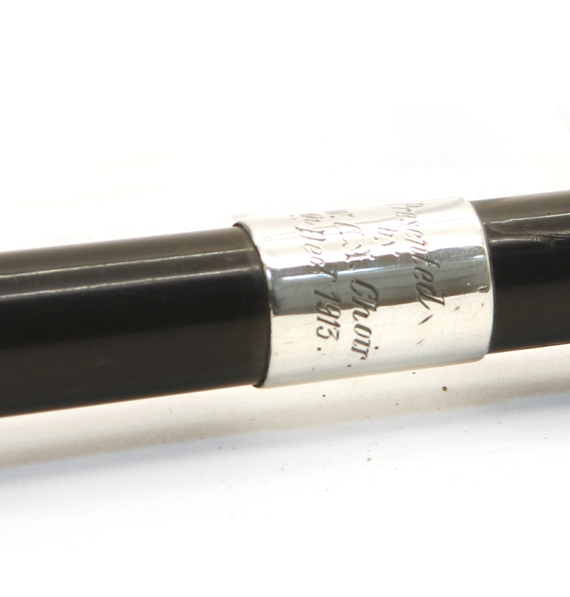Lot 167 - A silver mounted conductor's baton,