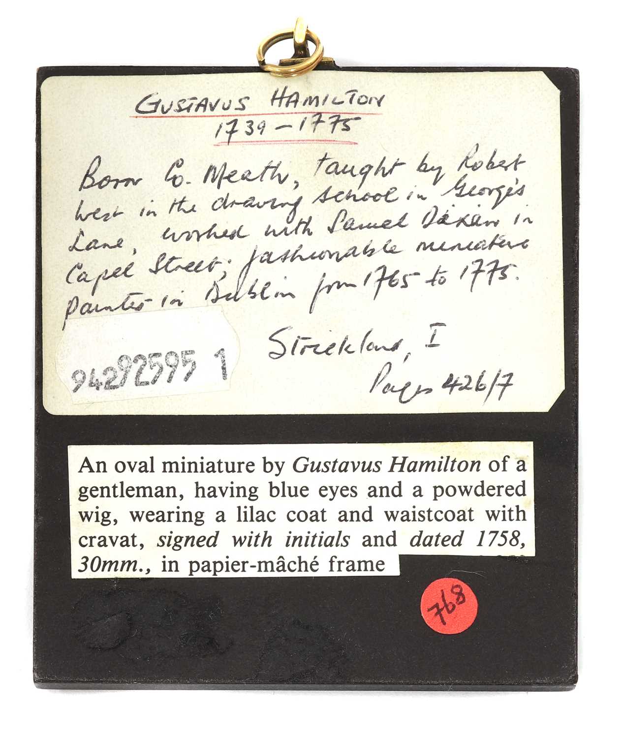 Lot 384 - Gustavus Hamilton (Irish, 1739-1775)