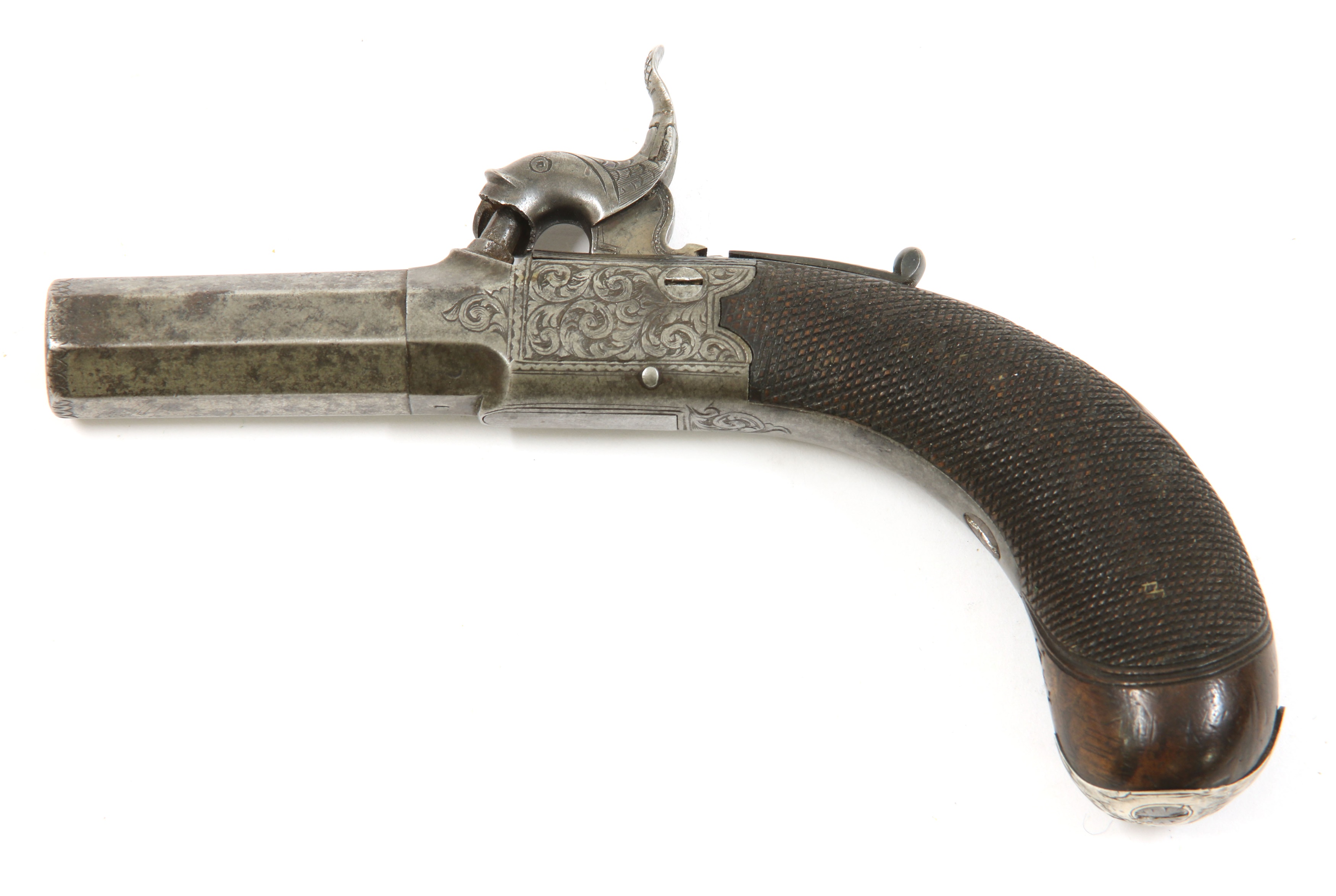 Lot 769 - A percussion pocket pistol,