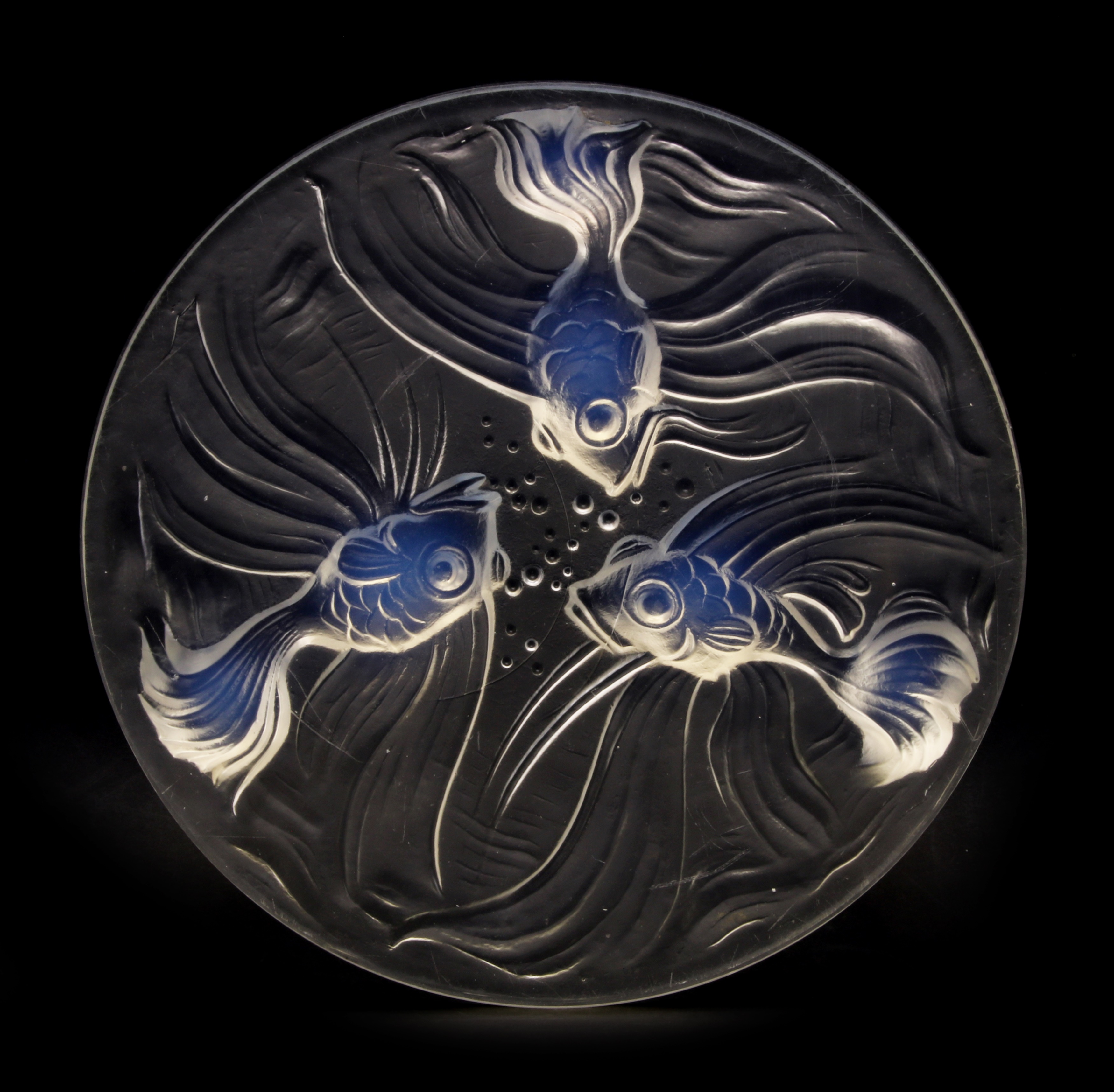 Lot 195 - A circular frosted glass stand,