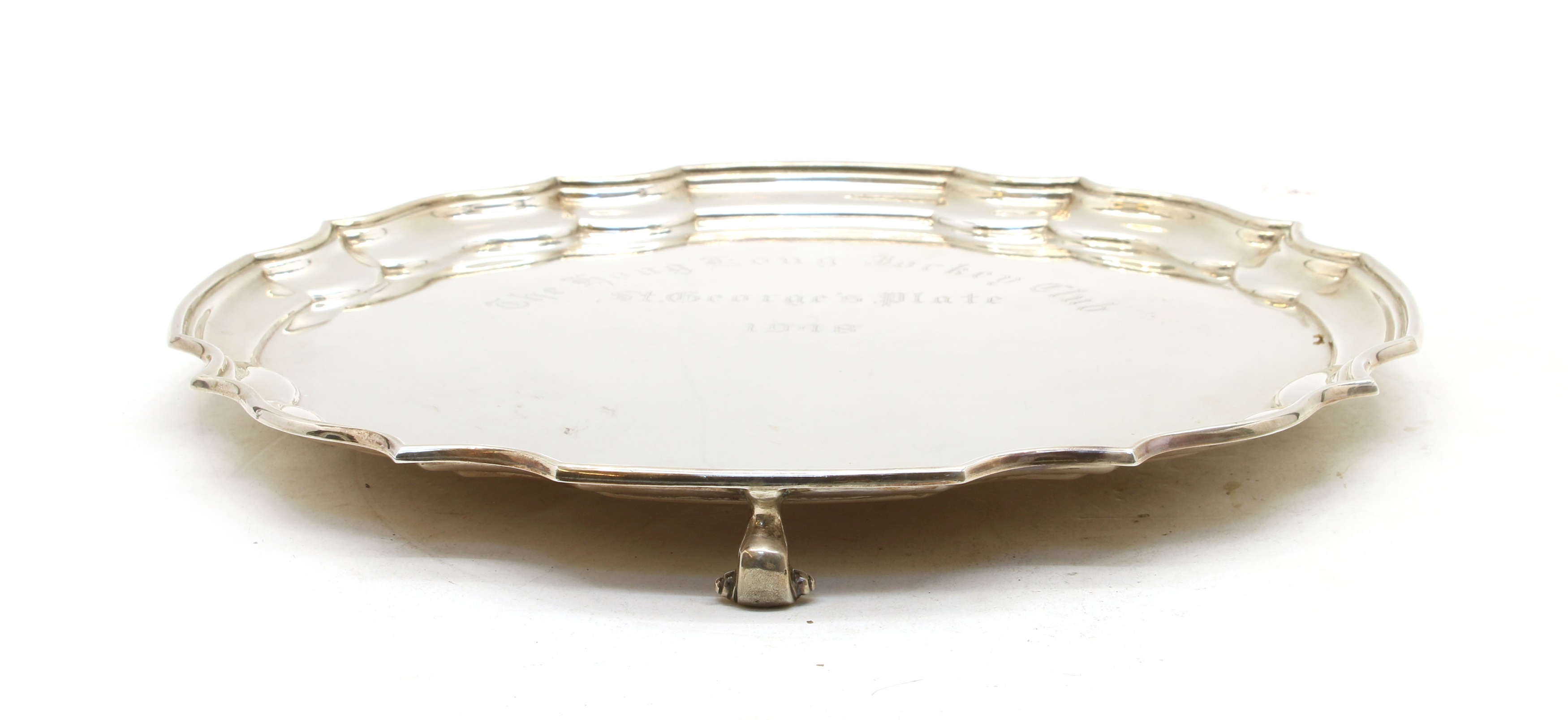 Lot 16 - A modern silver salver,