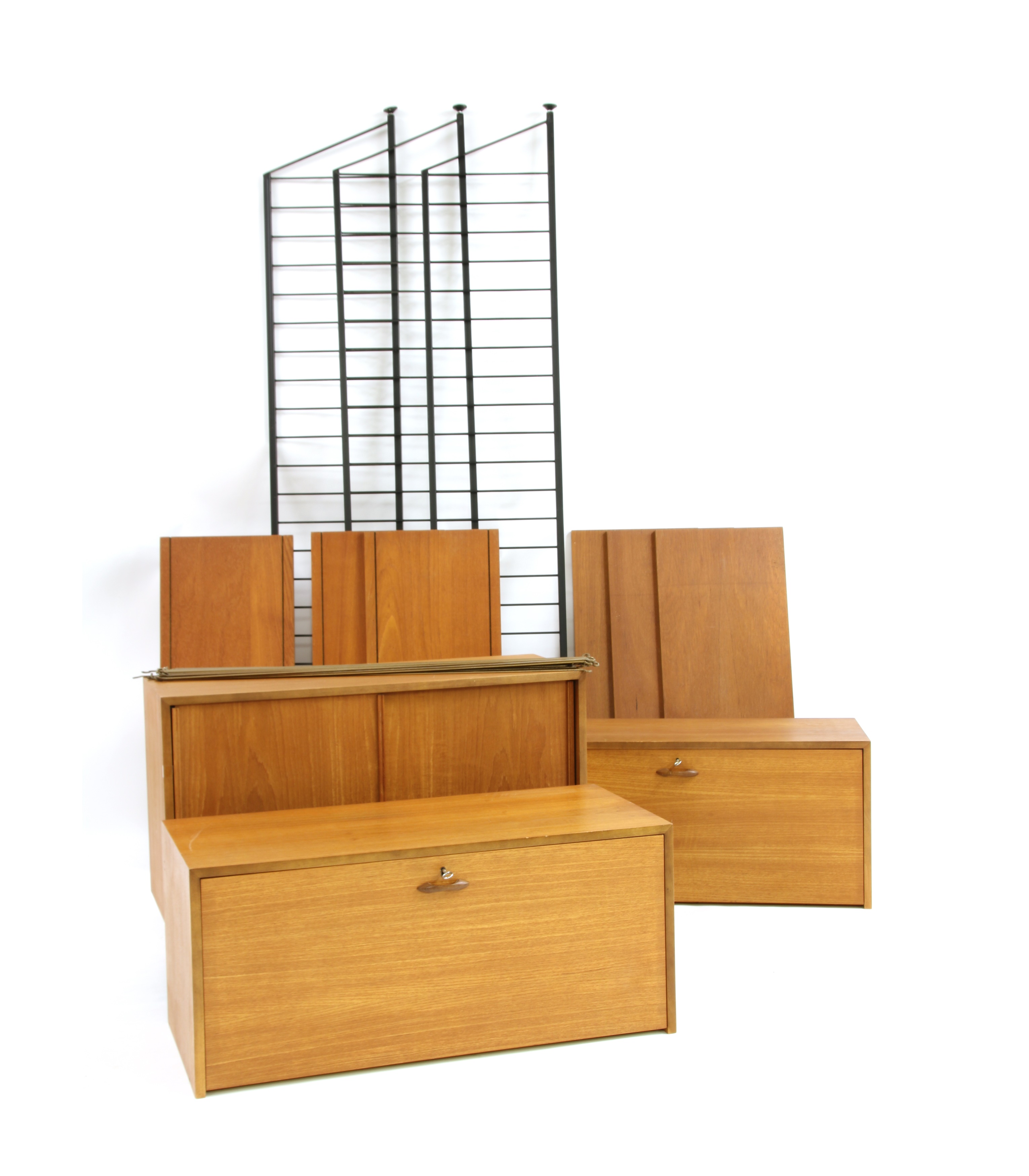 Lot 797 - A Ladderax teak wall unit,