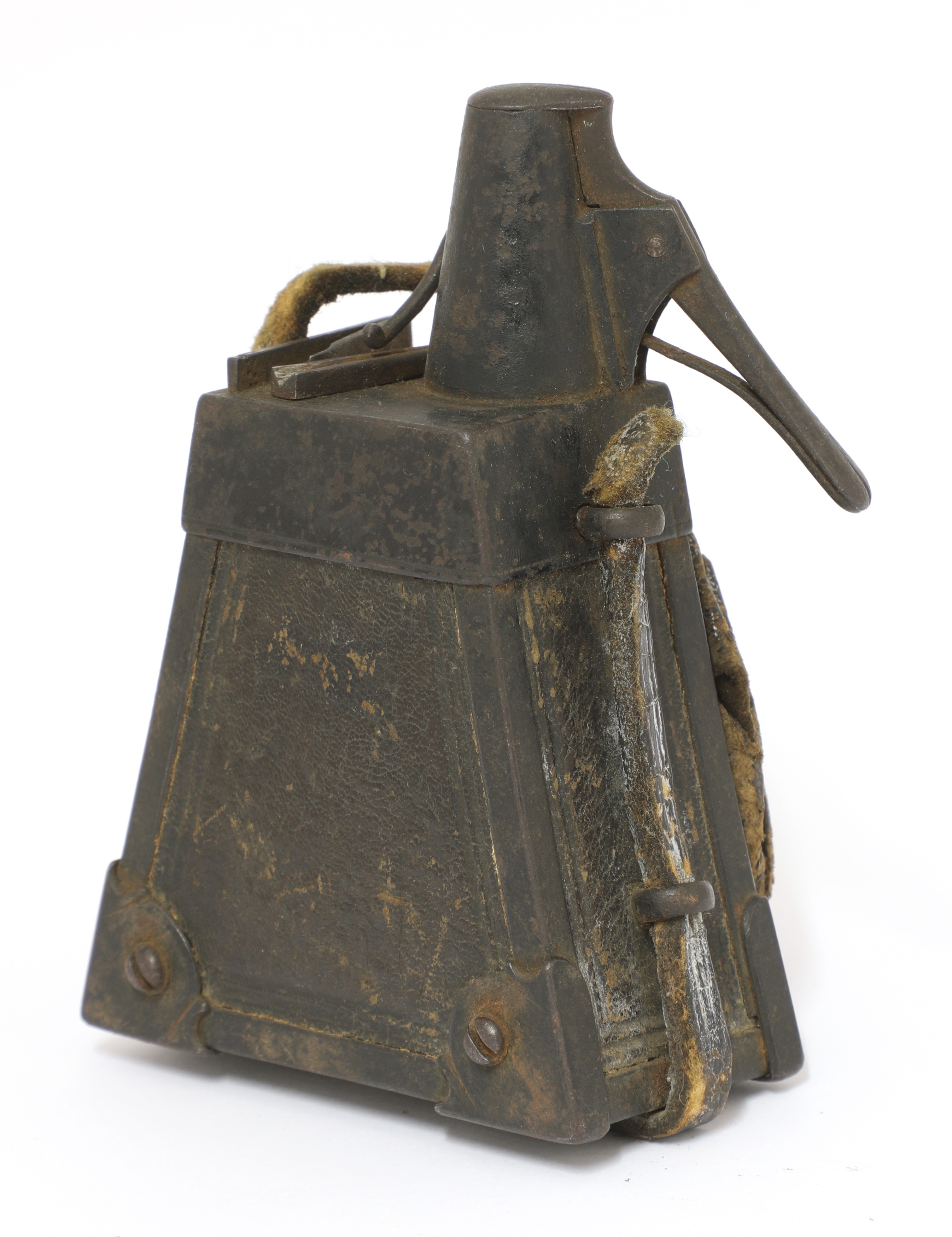 Lot 793 - A German wheel lock wood flask,