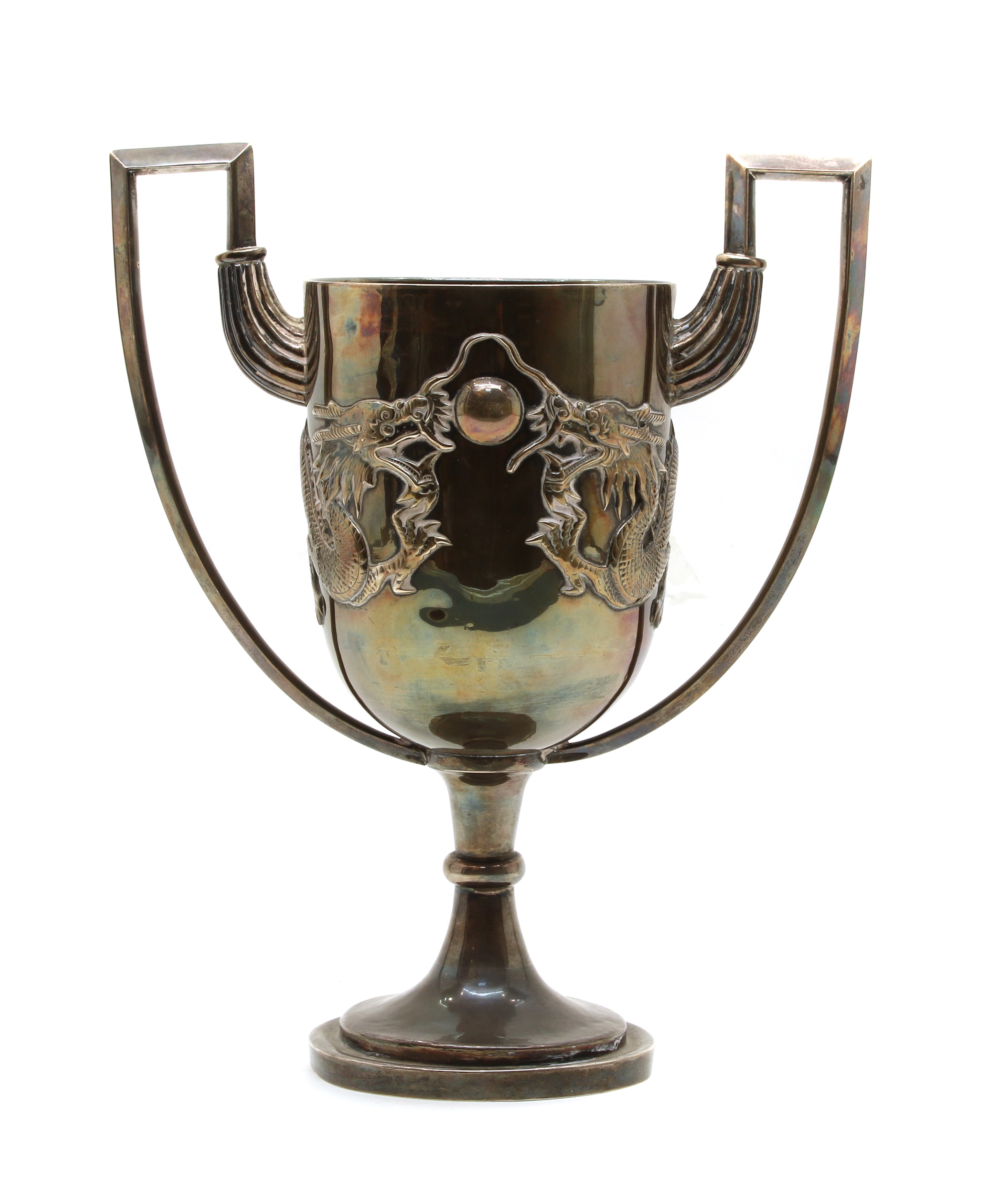 Lot 20 - A Chinese silver trophy cup