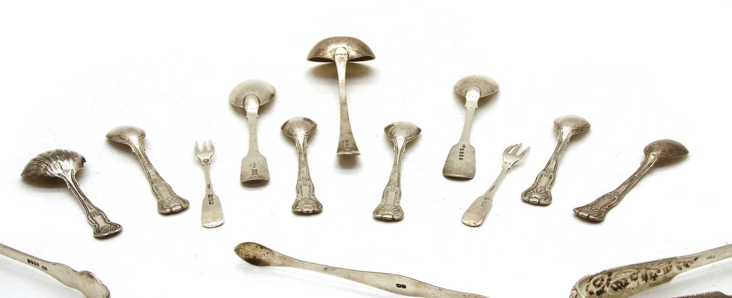 Lot 12 - A collection of Irish silver flatware,