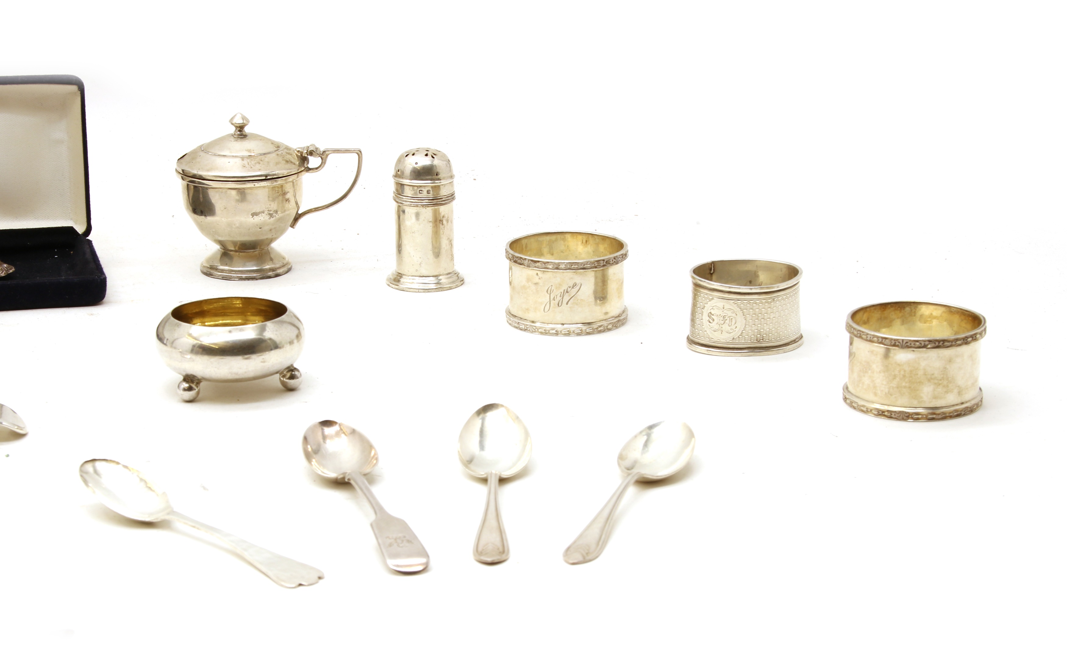 Lot 3 - A collection of silver items,