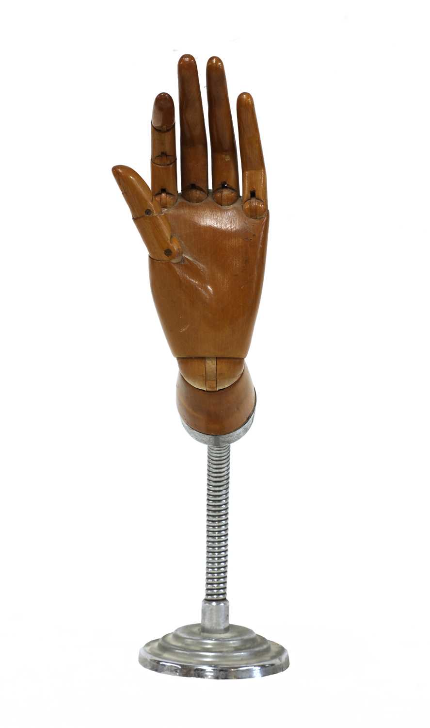 Lot 452 - An artist's wooden hand model,