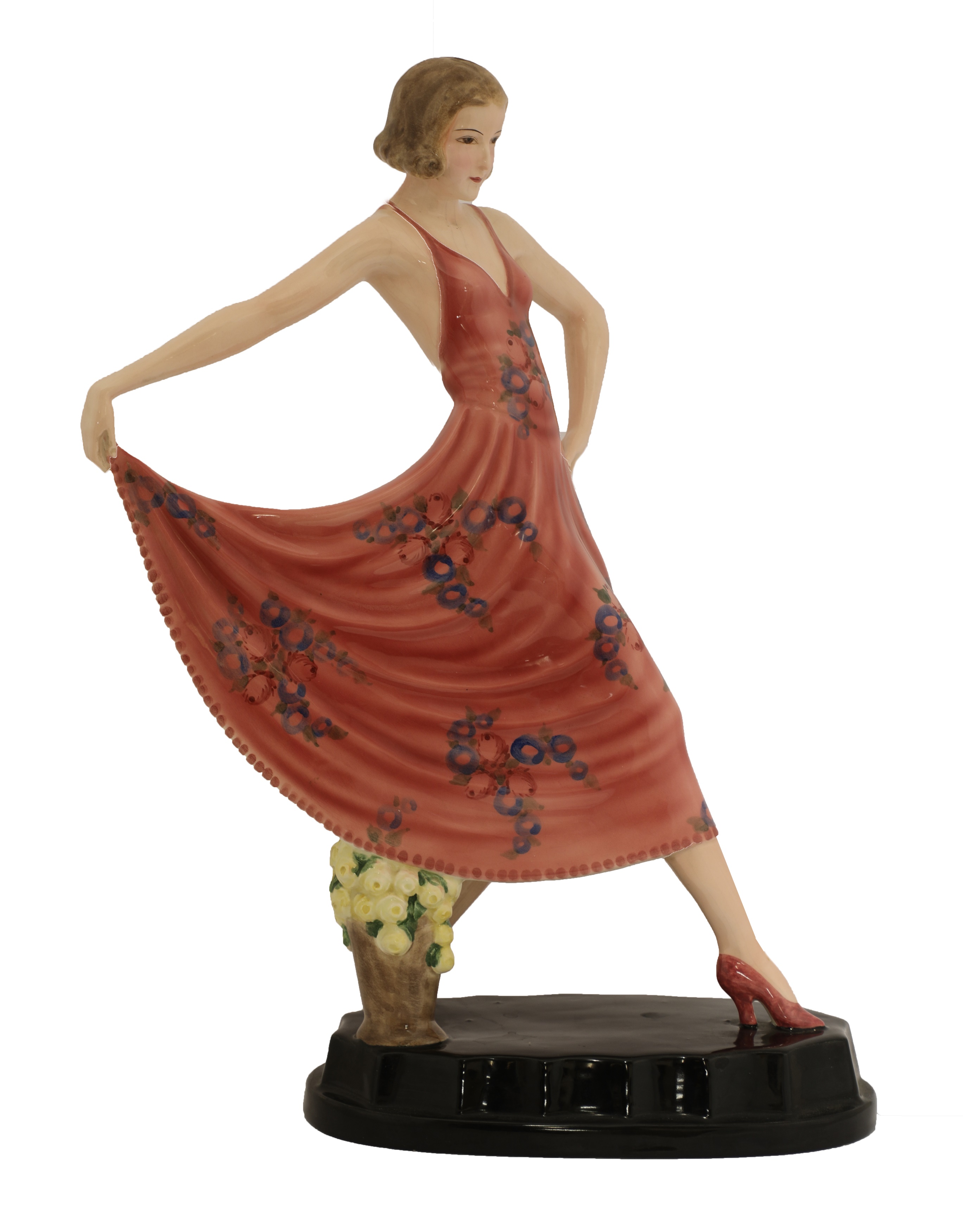 Lot 201 - A Goldscheider pottery figure of a lady,