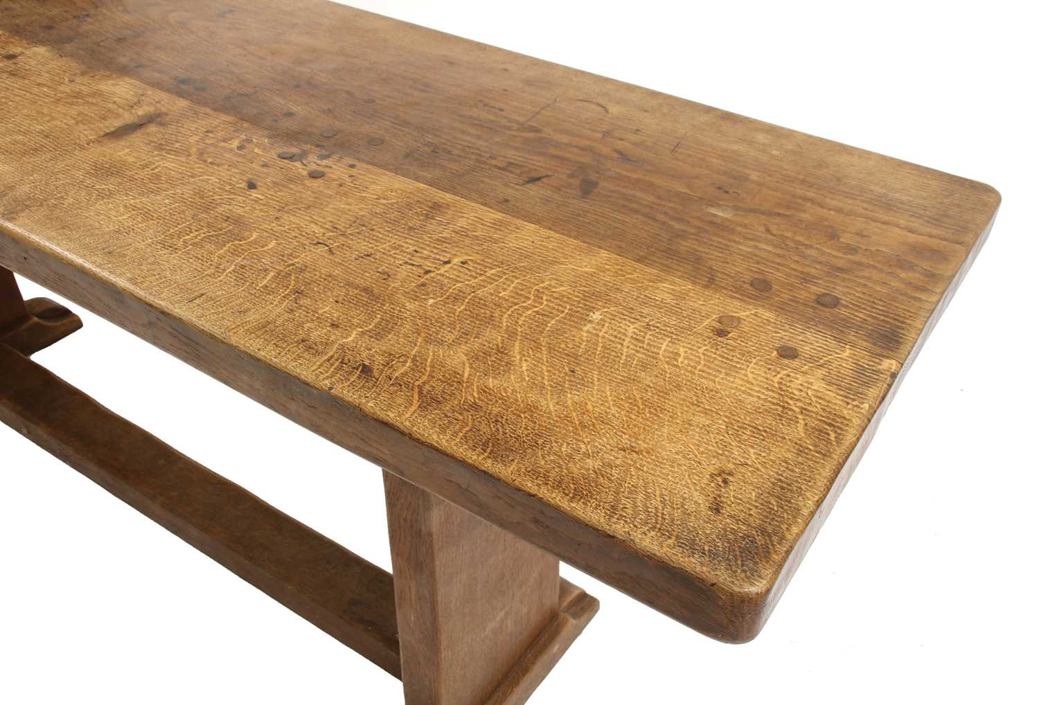 Lot 110 - A Robert 'Mouseman' Thompson dining table,