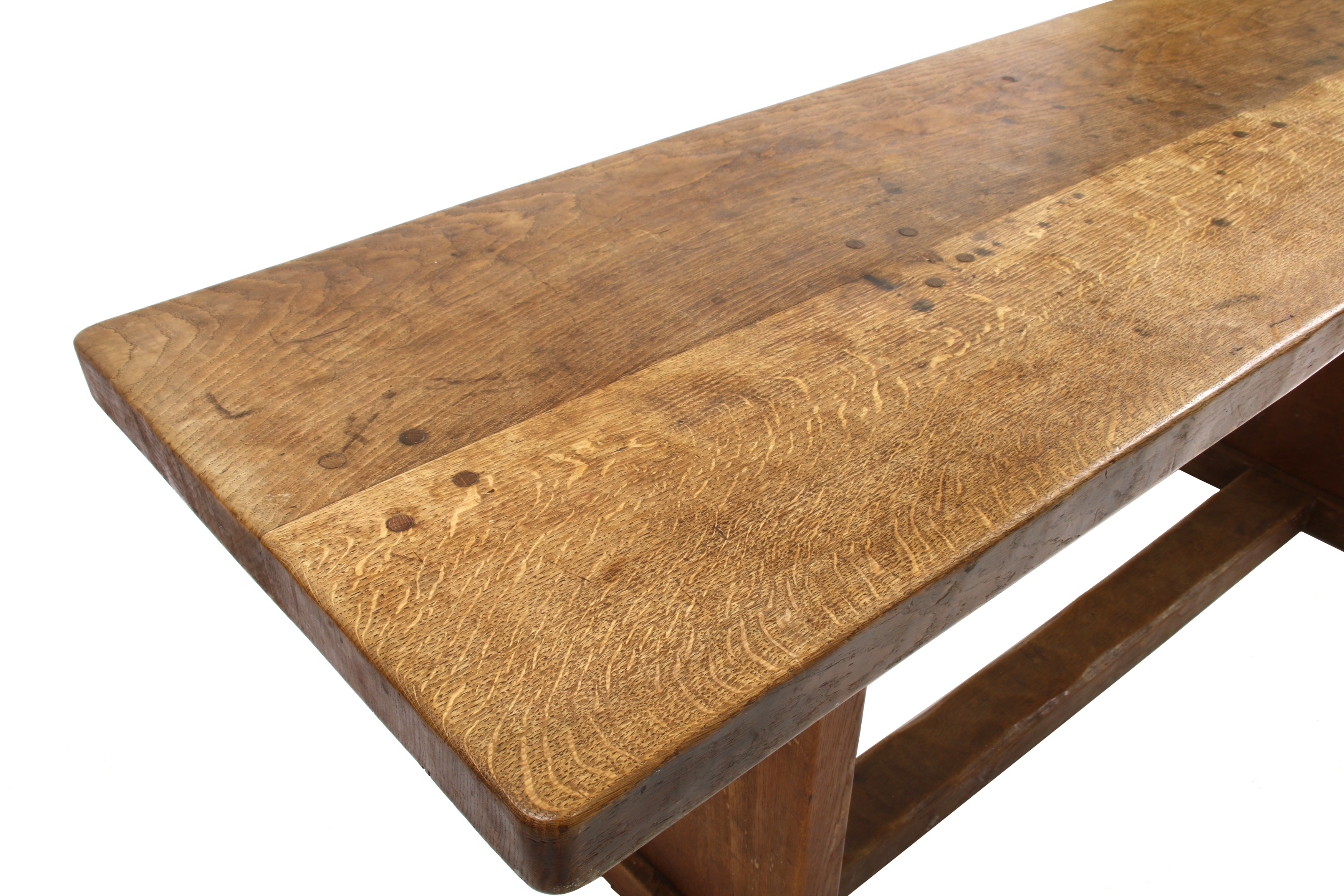 Lot 110 - A Robert 'Mouseman' Thompson dining table,