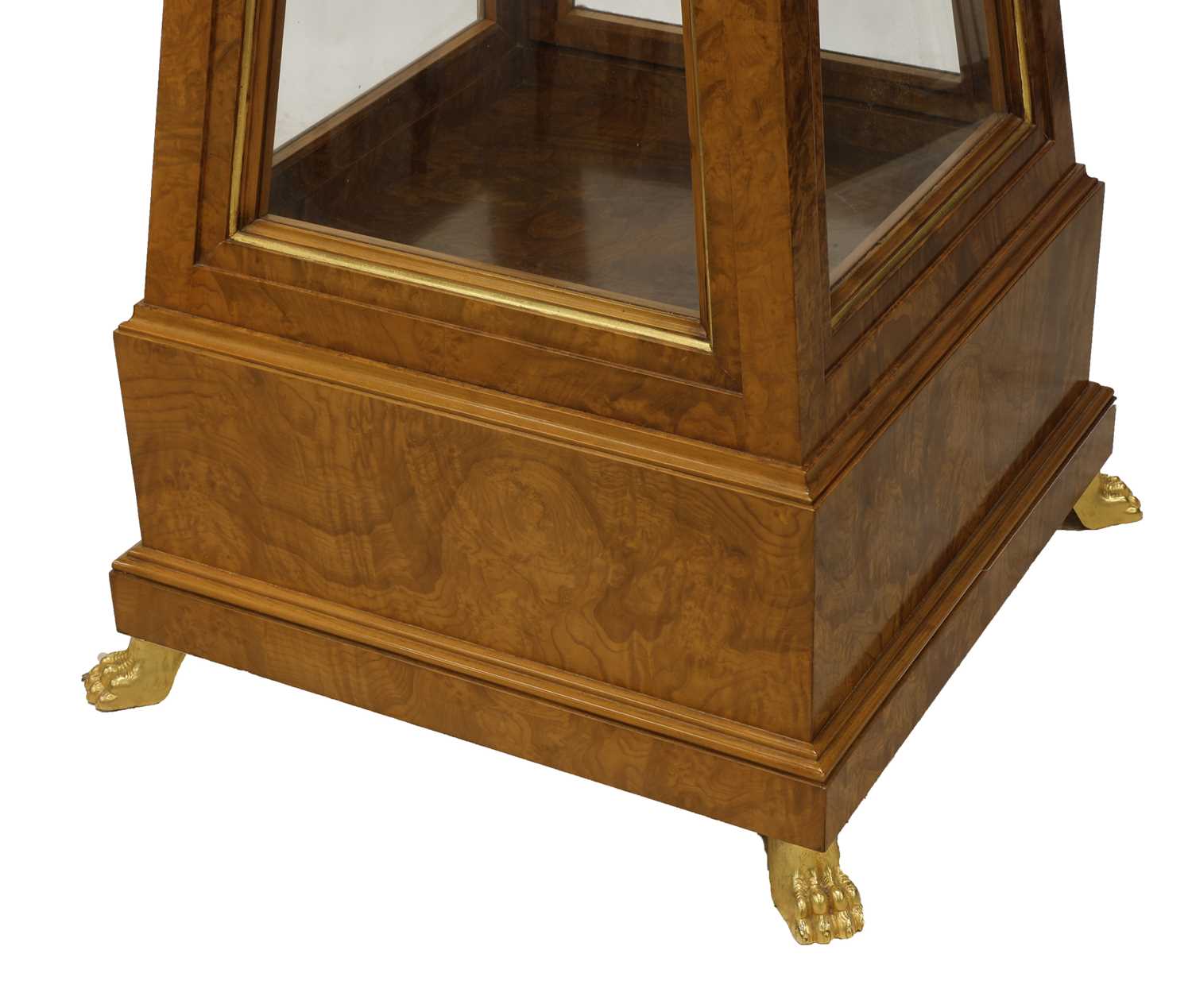 Lot 587 - A contemporary obelisk display cabinet,