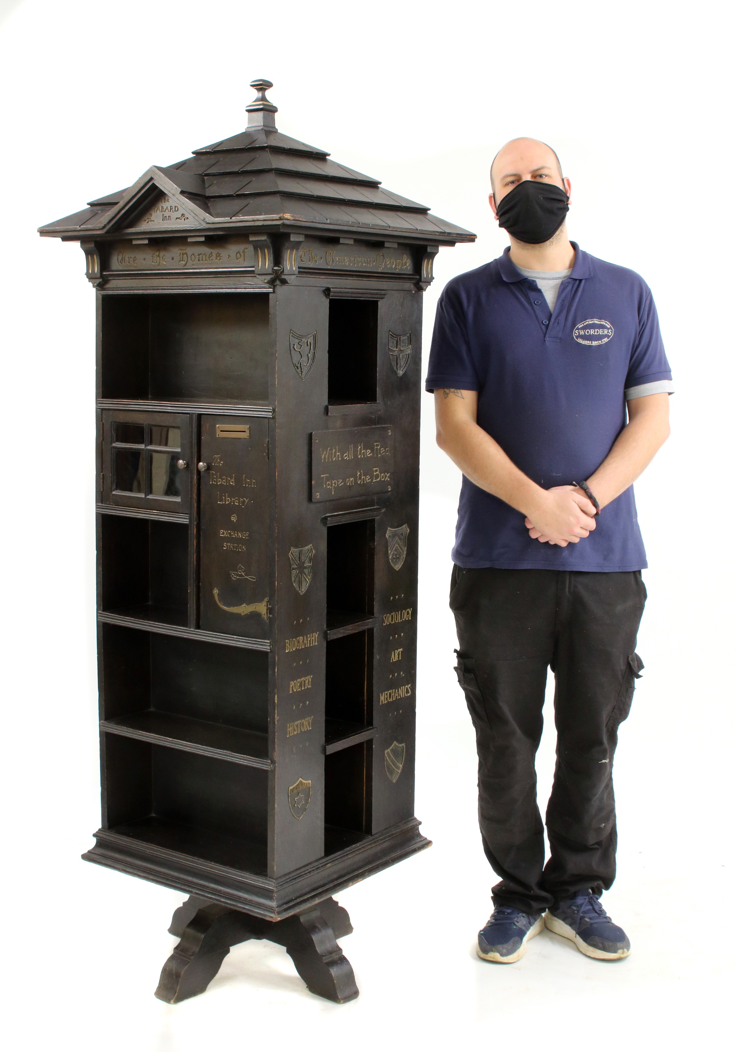 Lot 853 - An American 'Tabard Inn Library' ebonised