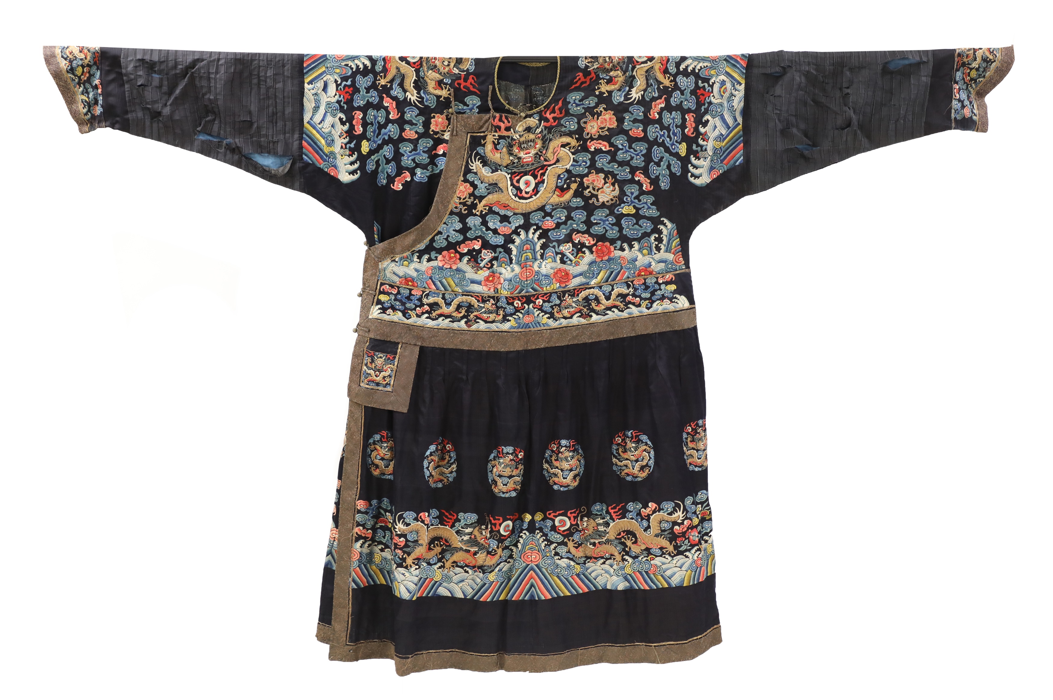 Lot 187 - A Chinese embroidered chaofu,