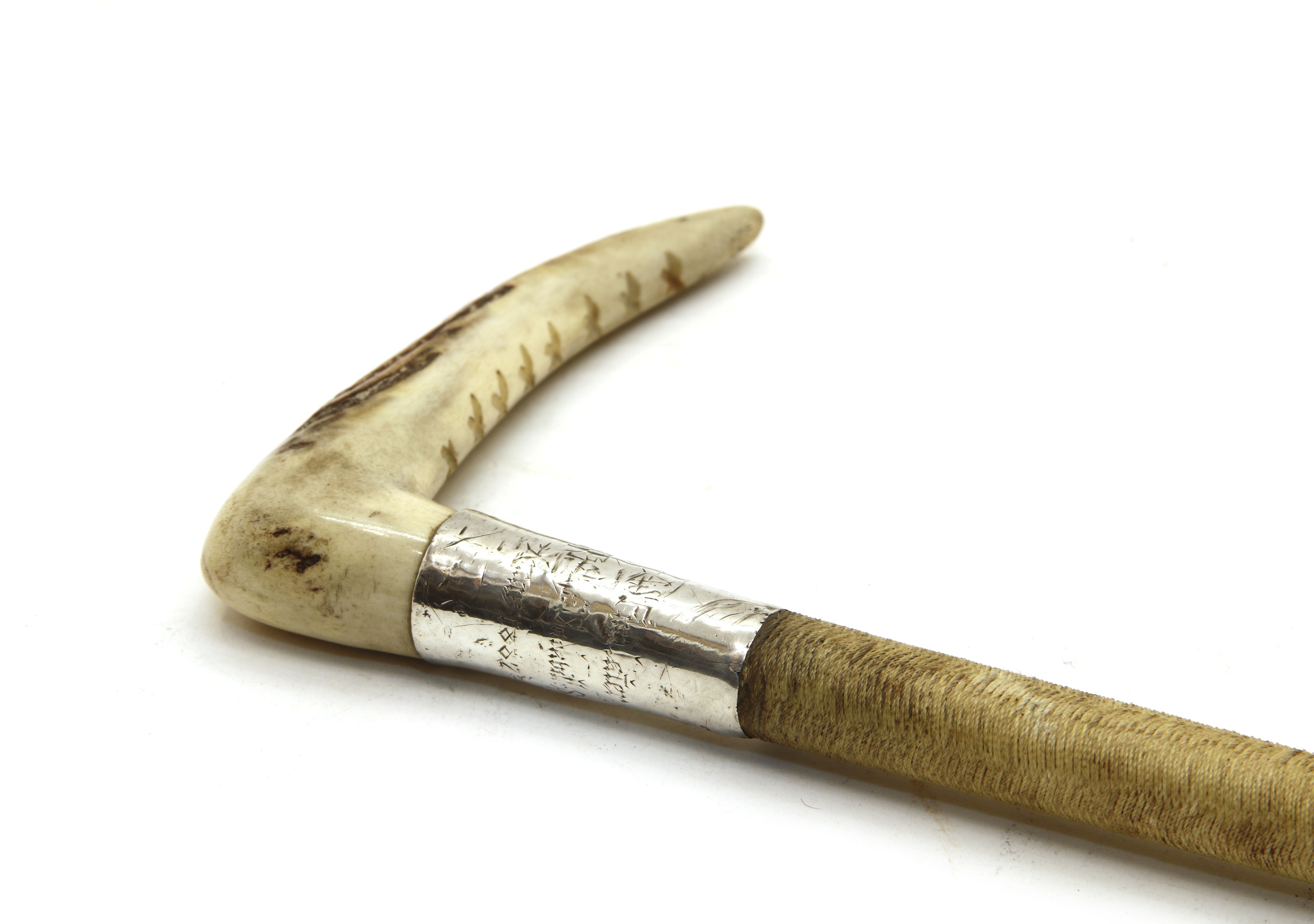 Lot 54 - A silver mounted Hunting crop